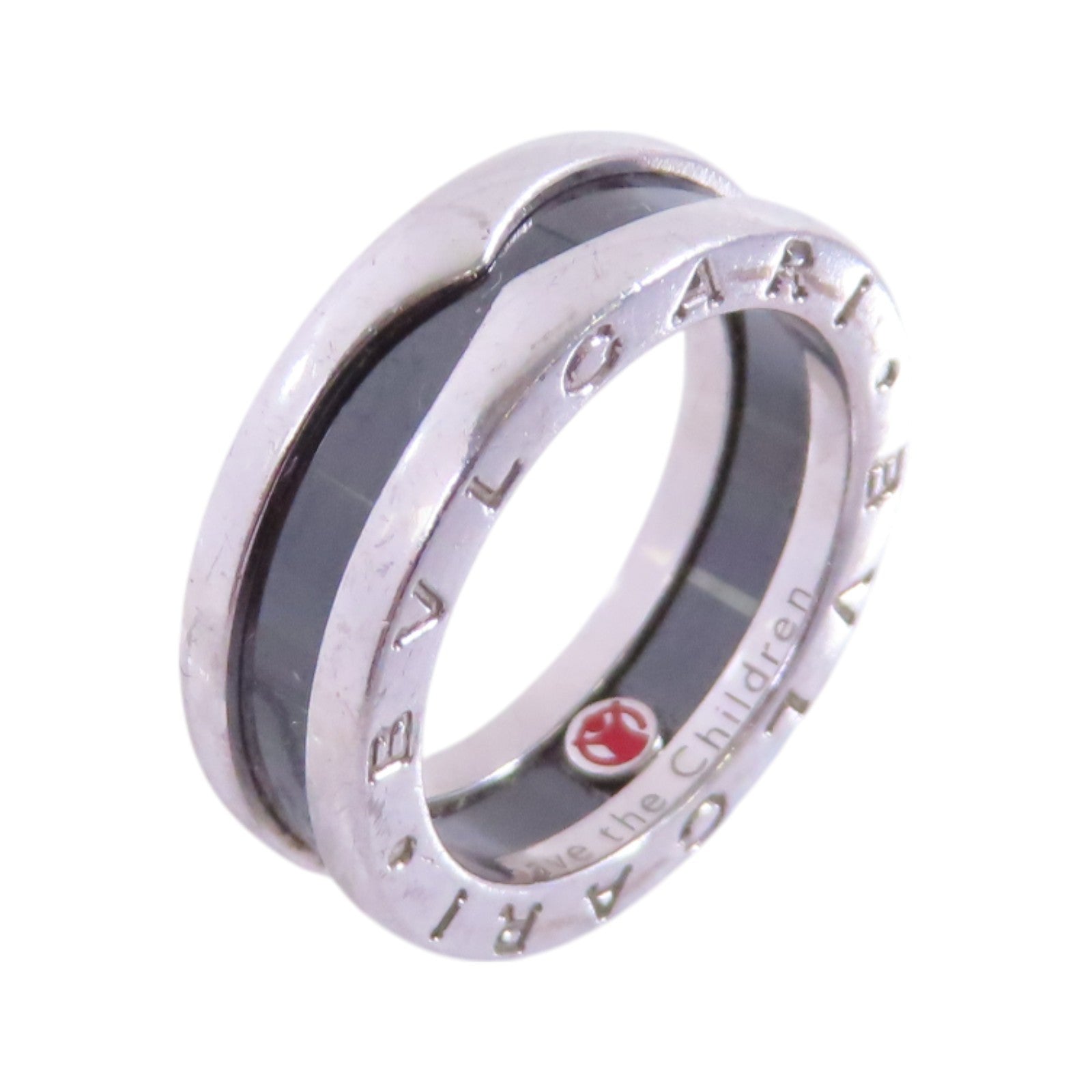 BVLGARI 925純銀/陶瓷Save The Children Ring 2-Band Ring戒指US#5.5 – Brand Off Hong Kong Online Store