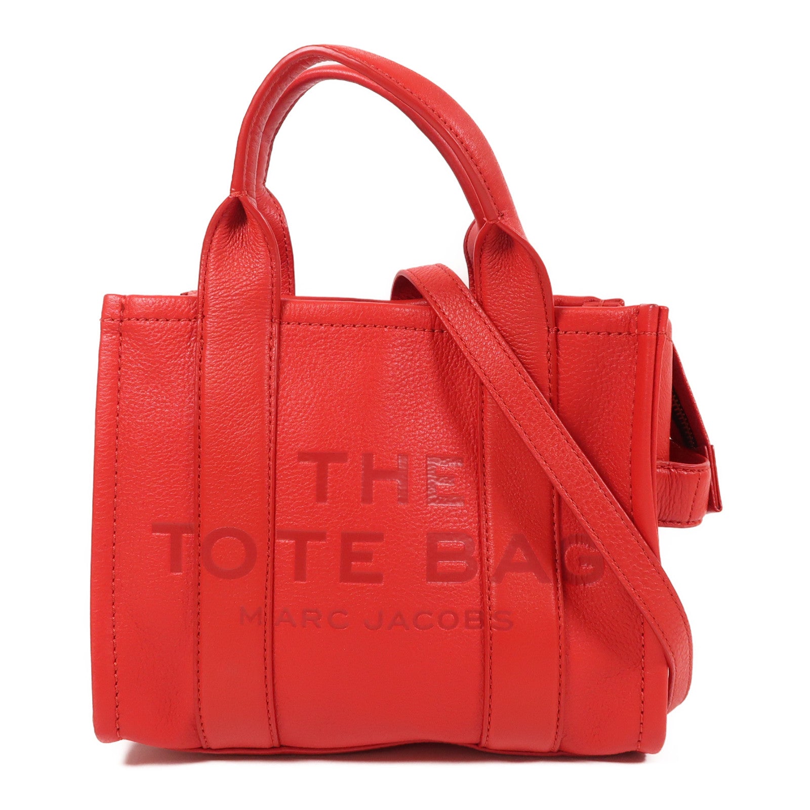 MARC JACOBS 皮革2 Way Shoulder金扣手挽肩背兩用袋紅色 – Brand Off Hong Kong Online Store