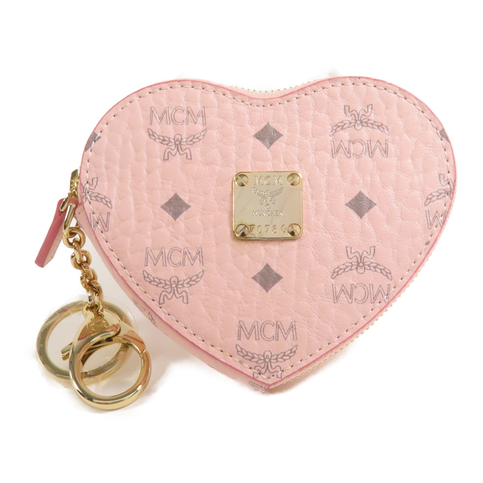 MCM 塗層帆布Pink Heart Coin Case金扣零錢包 – Brand Off Hong Kong Online Store