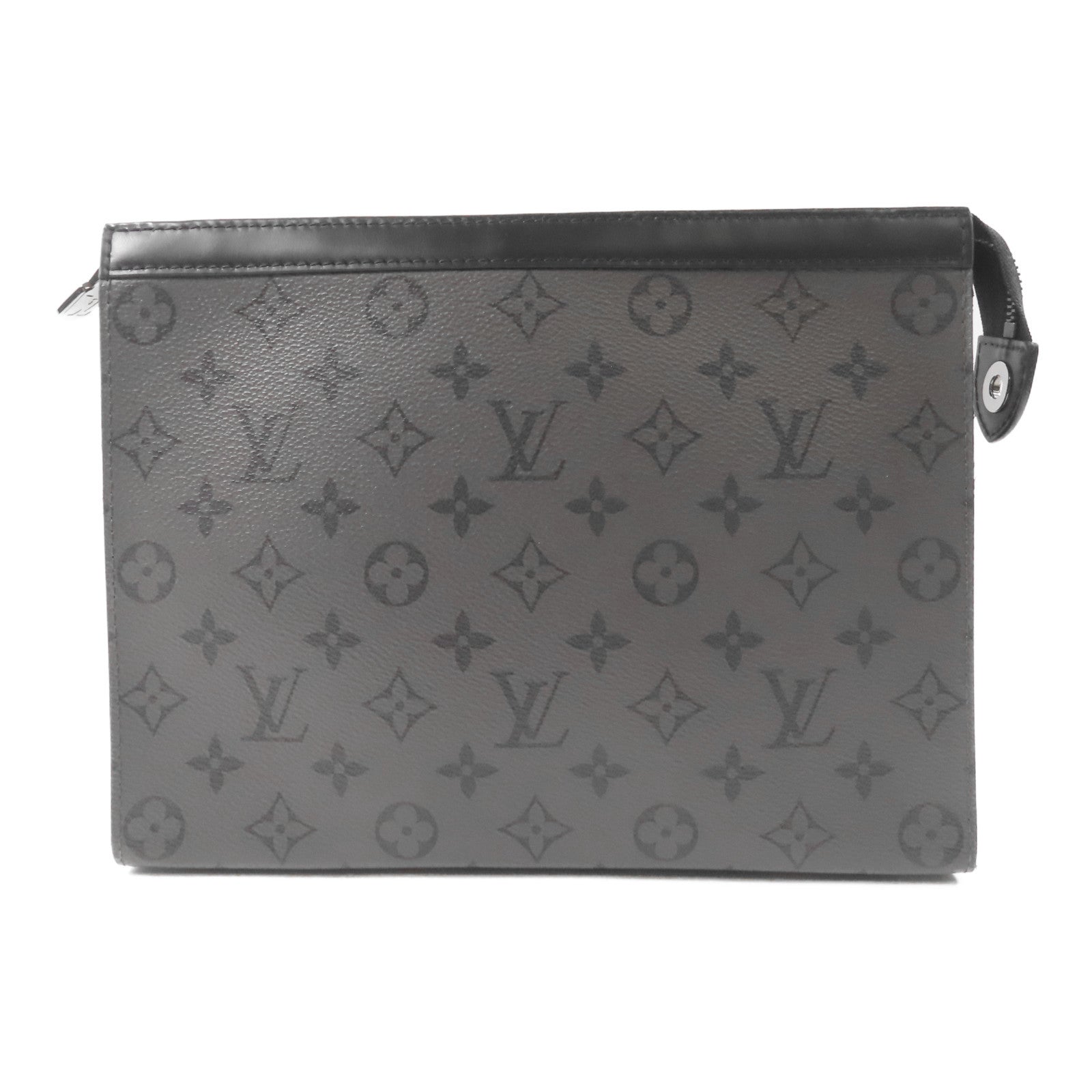 LOUIS VUITTON Monogram Eclipse Reverse Pochette Voyage MM銀扣手拿包 – Brand ...