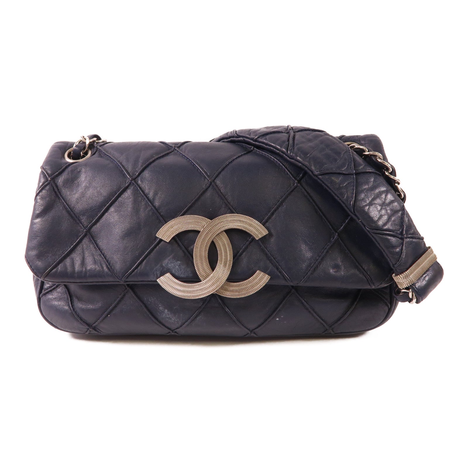 CHANEL 牛皮皮革Shoulder Bag銀扣肩背袋 – Brand Off Hong Kong Online Store