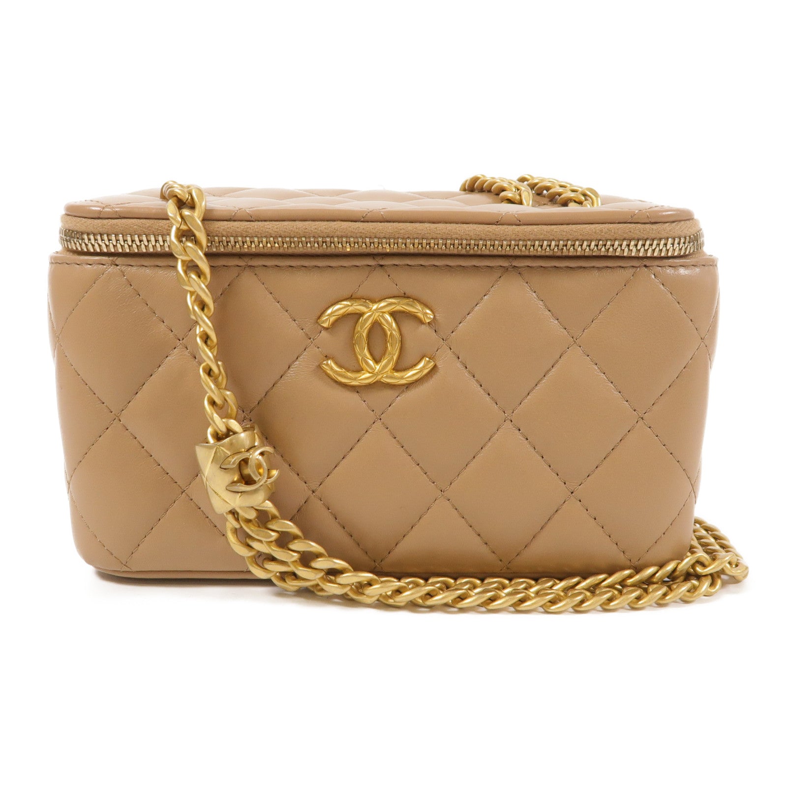 CHANEL 羊皮皮革Vanity Case金扣鏈帶肩背袋 – Brand Off Hong Kong Online Store