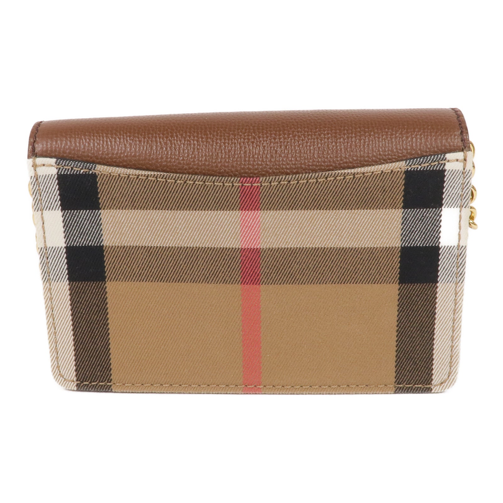 BURBERRY 牛皮皮革/帆布Chain Shoulder金扣鏈帶肩背袋 – Brand Off Hong Kong Online Store