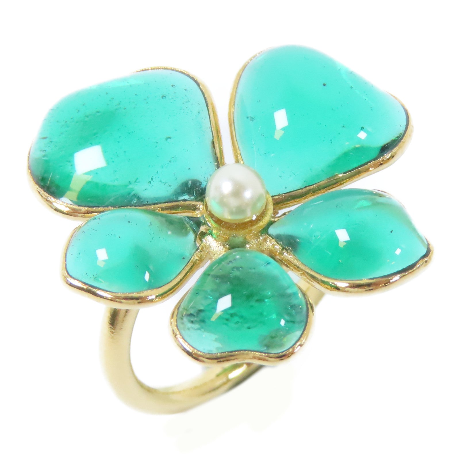 MULBERRY 金屬Flower Garden Ring戒指US#5綠色 – Brand Off Hong Kong Online Store
