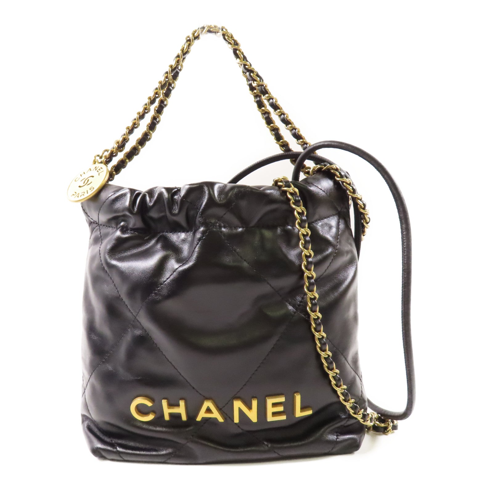 CHANEL 牛皮皮革C22 Mini金扣鏈帶肩背袋 – Brand Off Hong Kong Online Store