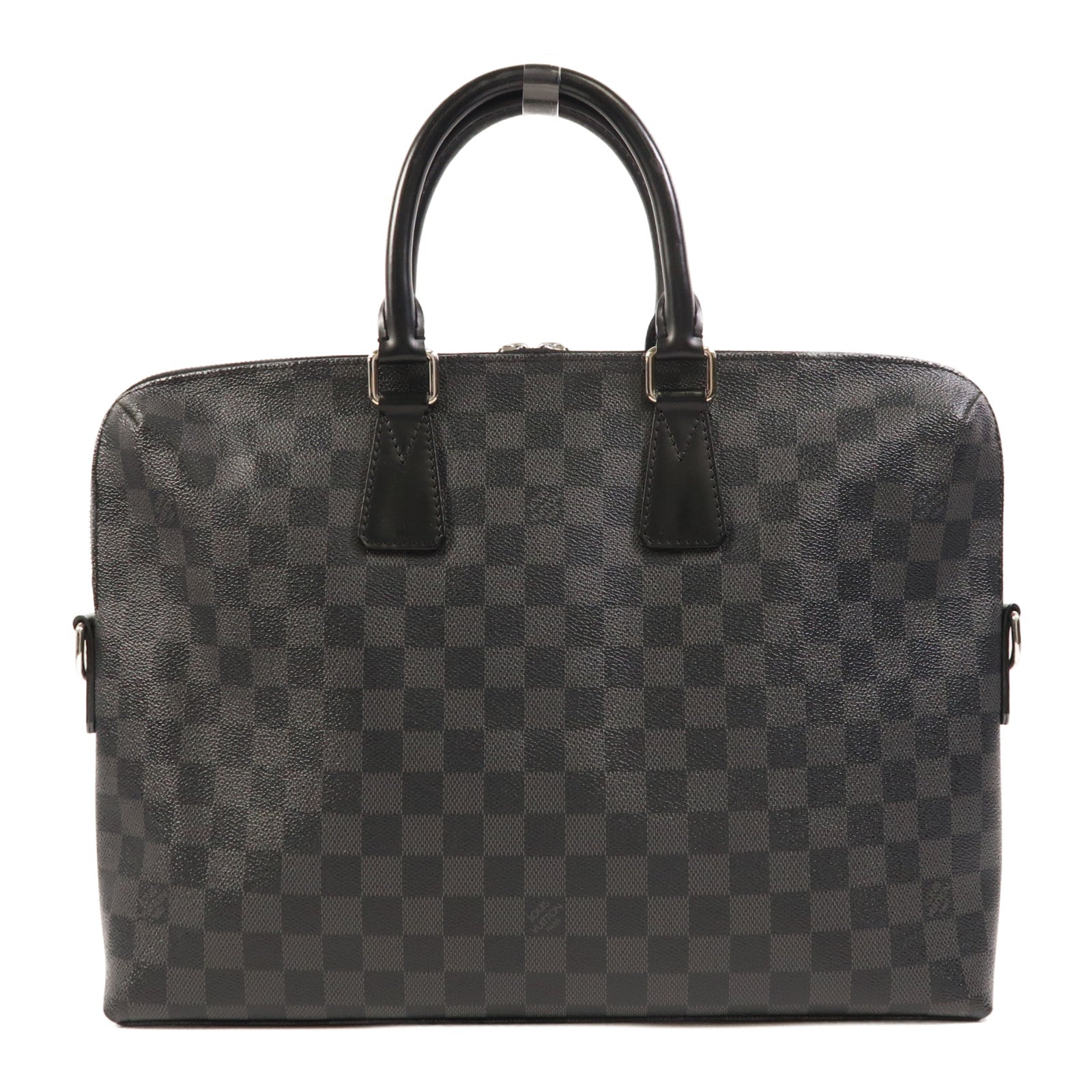 LOUIS VUITTON Damier Graphite Porte Document Jour Business Bag銀扣手挽袋 – ...