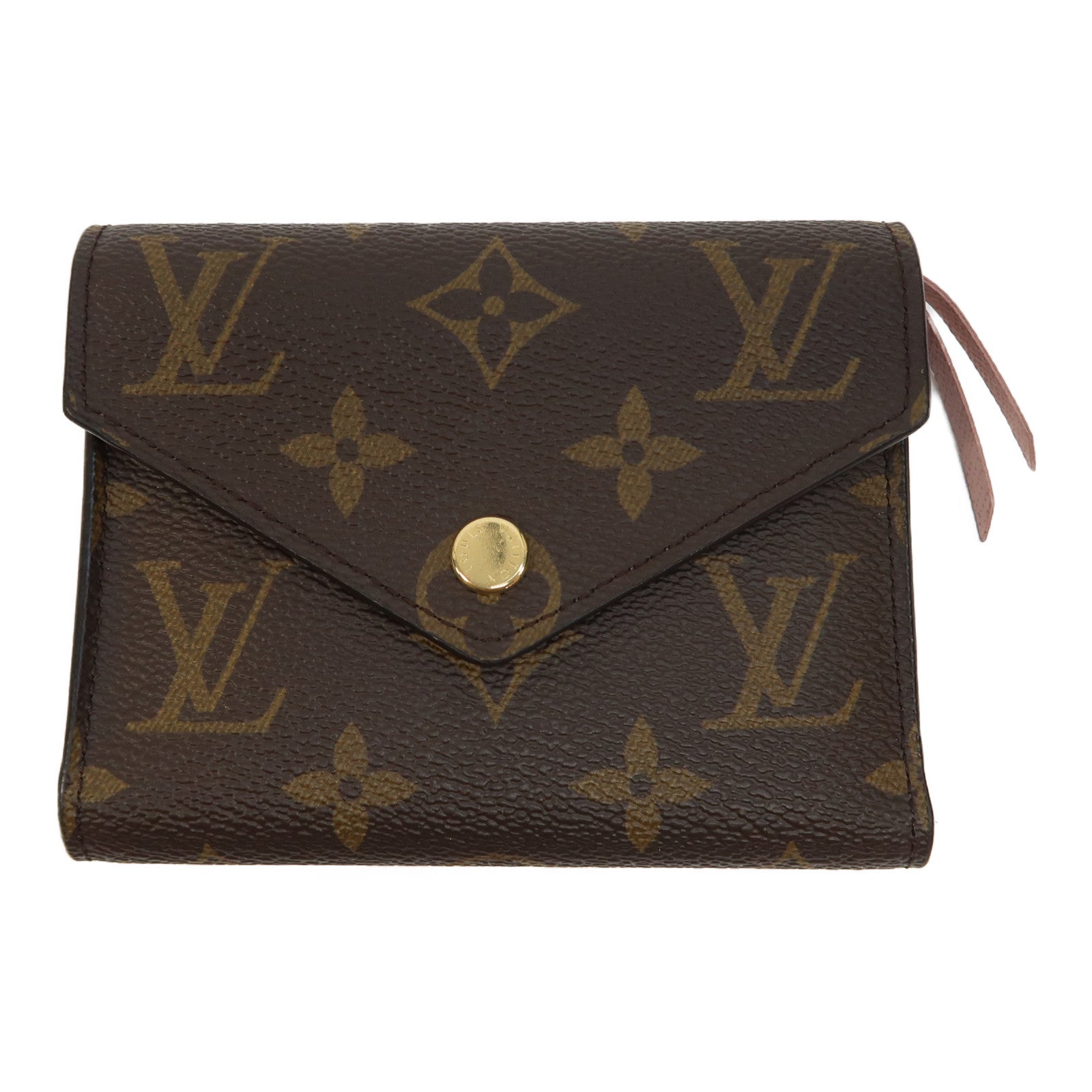 LOUIS VUITTON Monogram Victrine Wallet金扣錢包啡色/粉紅色 – Brand Off Hong Kong ...