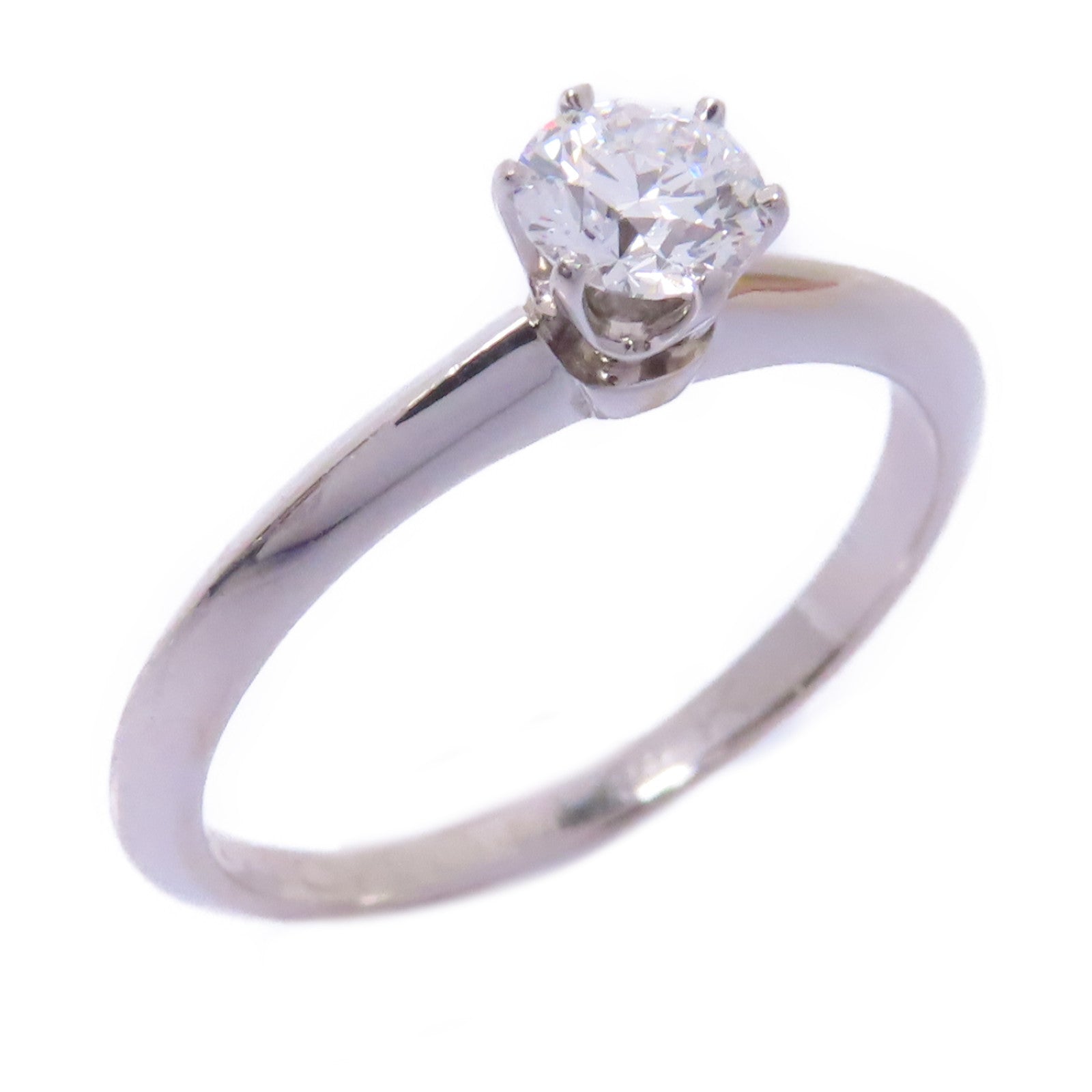TIFFANY＆CO PT950鉑金Diamond Ring 0.33ct鑽石戒指US#5.25 – Brand Off Hong Kong ...