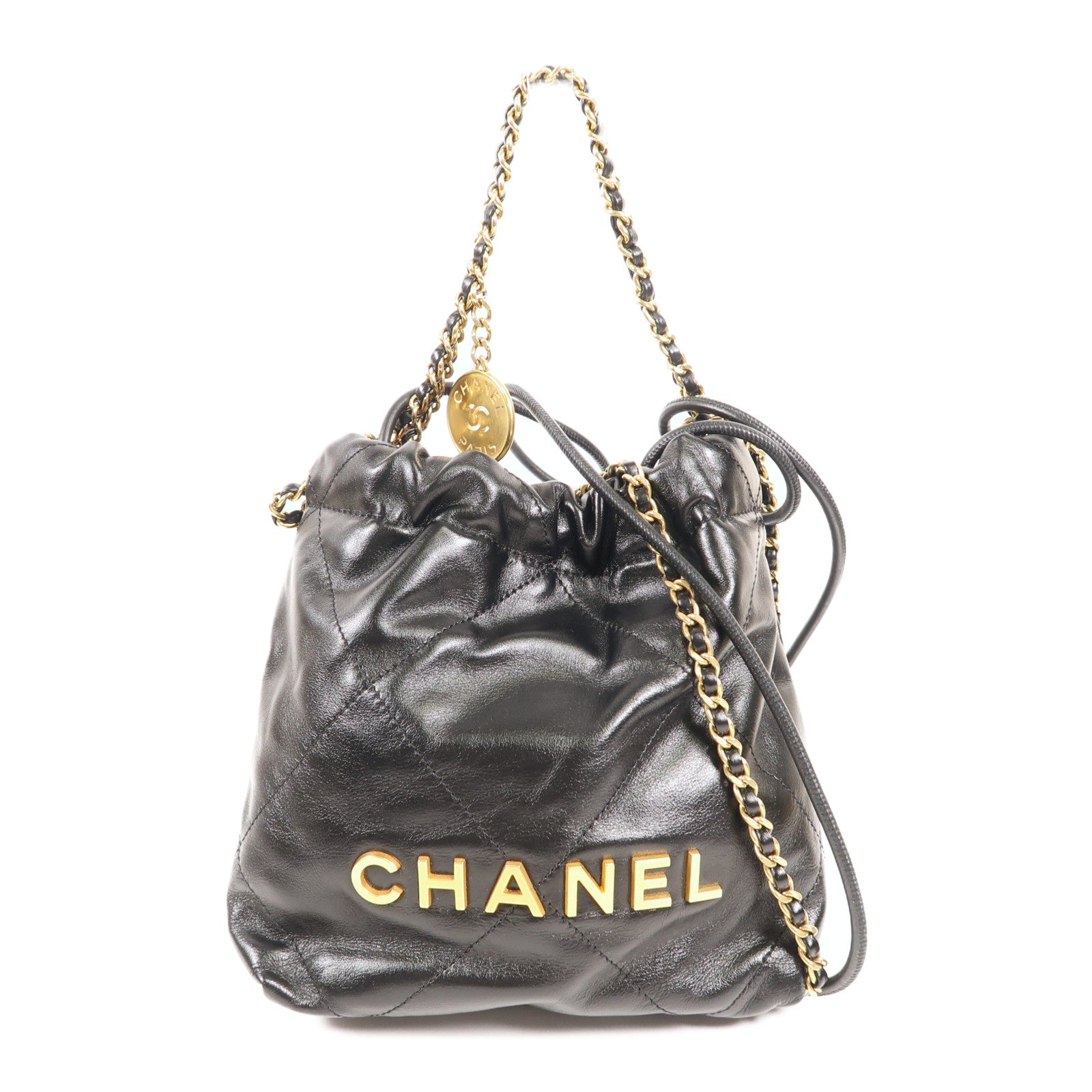 CHANEL 皮革C22 Mini金扣鏈帶手挽肩背兩用袋 – Brand Off Hong Kong Online Store