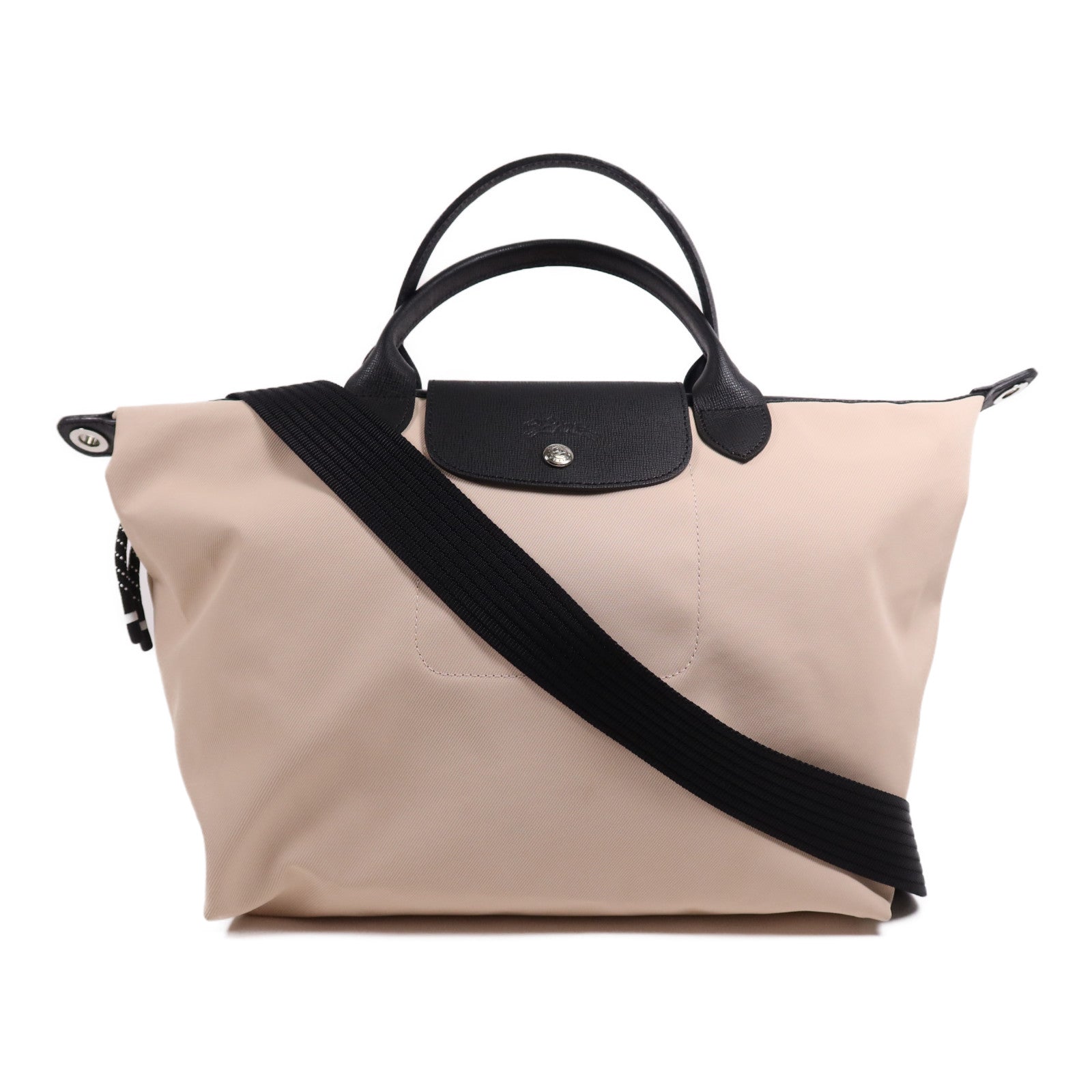 Longchamp 尼龍Shoulder Bag銀扣手挽肩背兩用袋 – Brand Off Hong Kong Online Store