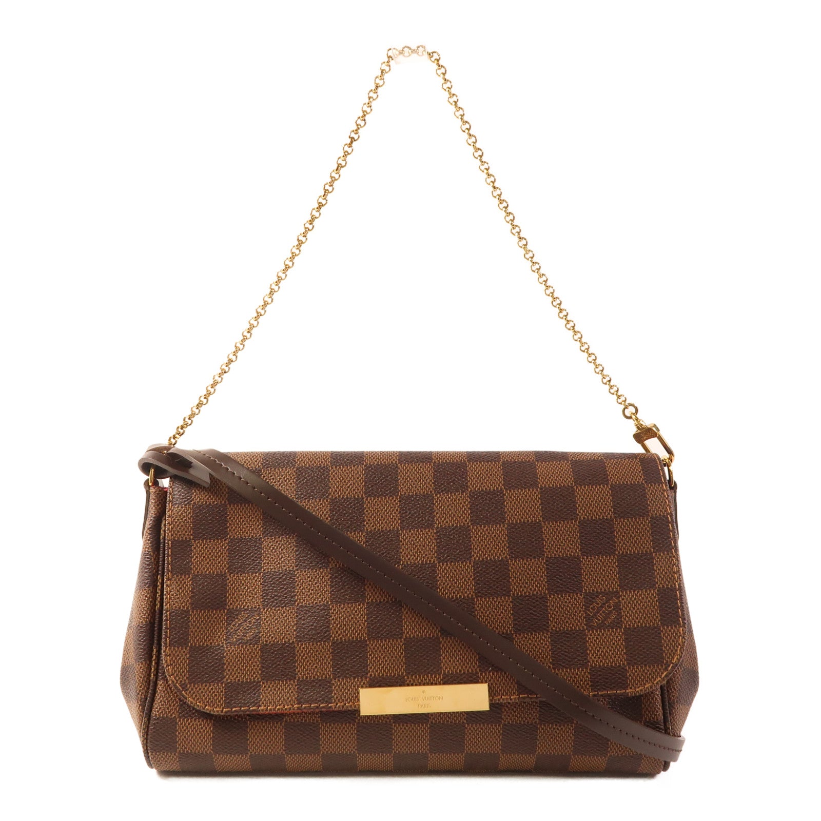 LOUIS VUITTON Damier Favorite MM金扣手挽肩背兩用袋棕色 – Brand Off Hong Kong ...