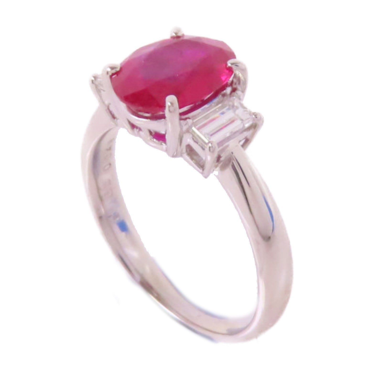 JEWELRY PT900鉑金/1.86ct紅寶石/0.43ct鑽石Ruby/Diamond Ring戒指US#5.75 – Brand Off Hong Kong Online Store