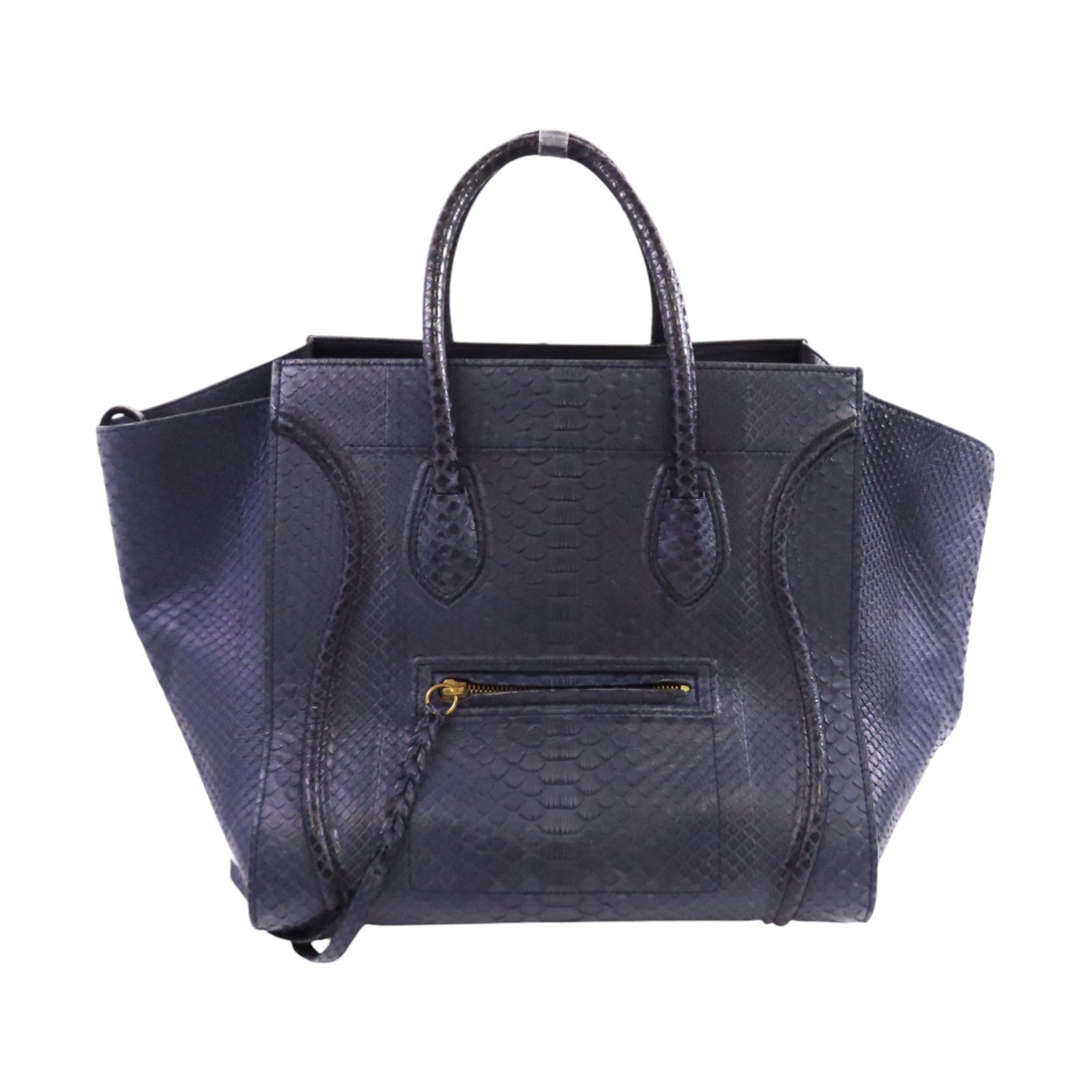 CELINE 蛇皮皮革Luggage Phantom Hand Bag金扣手挽袋 – Brand Off Hong Kong Online Store