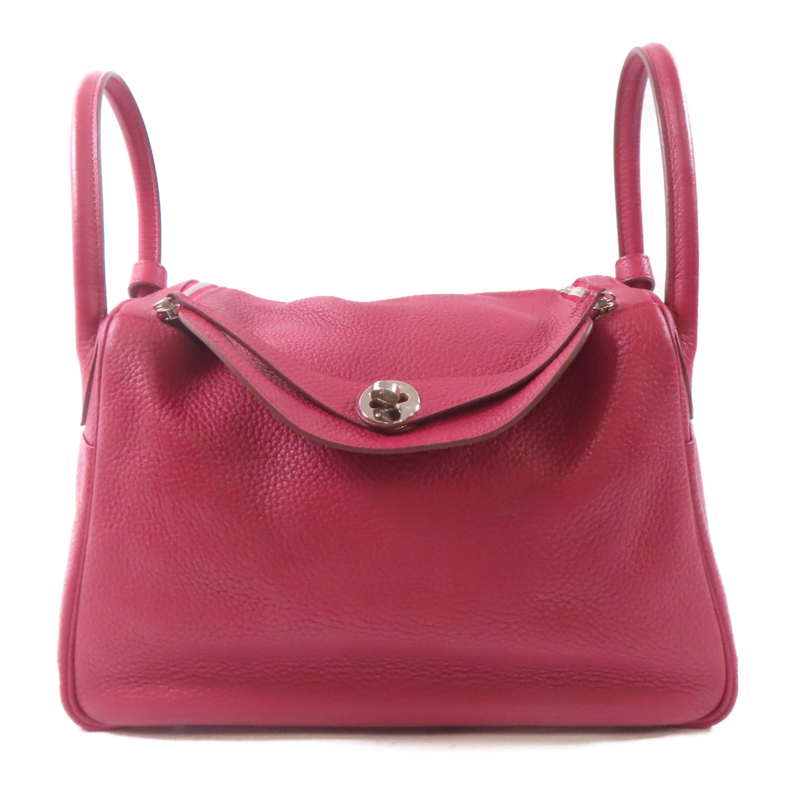HERMES【激減優惠】 Clemence皮革Lindy 30銀扣手挽肩背兩用袋紅色 – Brand Off Hong Kong Online ...