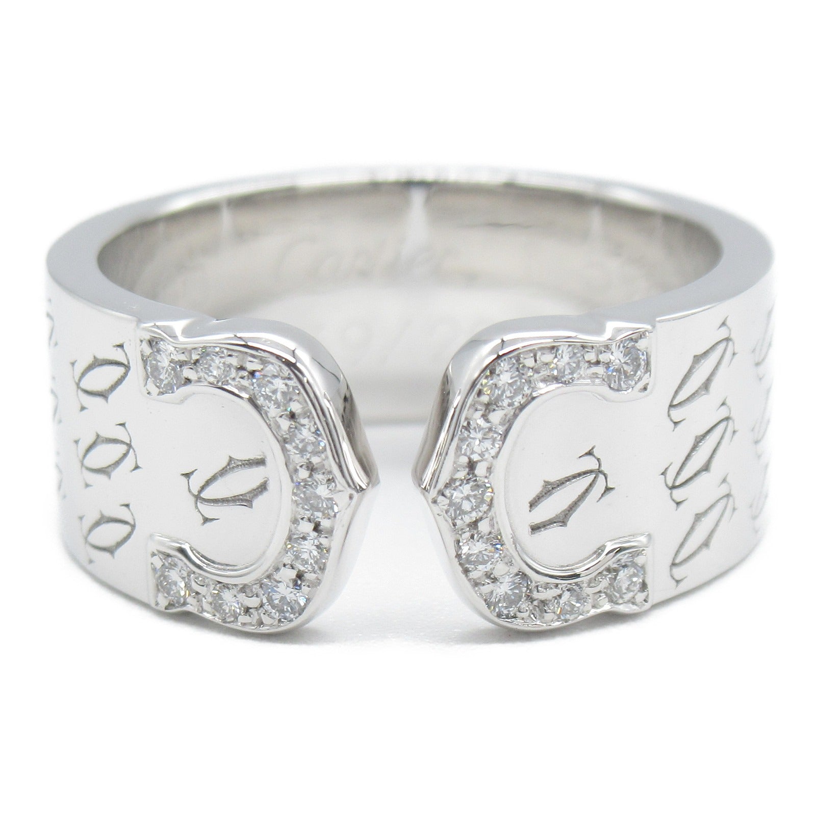 CARTIER 18K白金C2 Diamond 2000鑽石戒指US#5.75/Cartier#51銀色 – Brand Off Hong ...