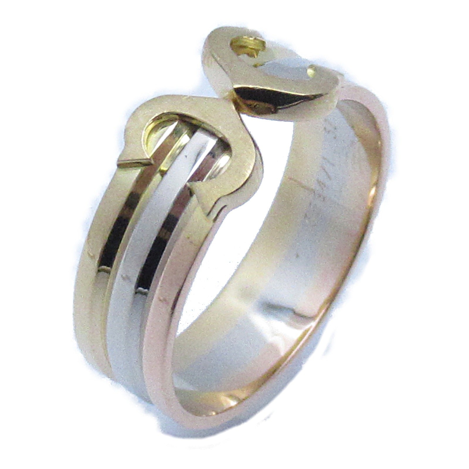 CARTIER 18K黃金/玫瑰金/白金2C Ring戒指US#6/Cartier#52金色/粉金色/銀色 – Brand Off Hong ...