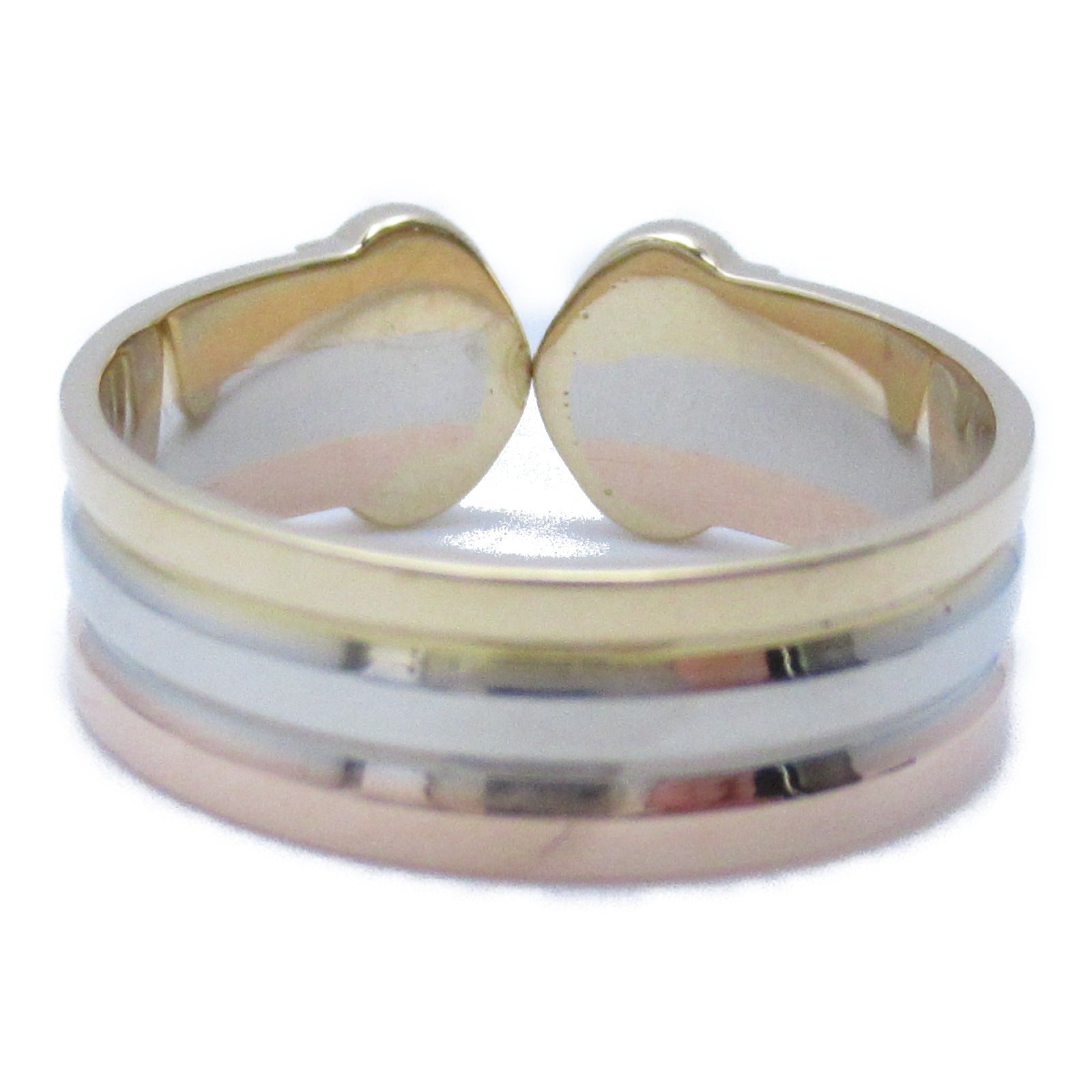 CARTIER 18K黃金/玫瑰金/白金2C Ring戒指US#6/Cartier#52金色/粉金色/銀色 – Brand Off Hong ...