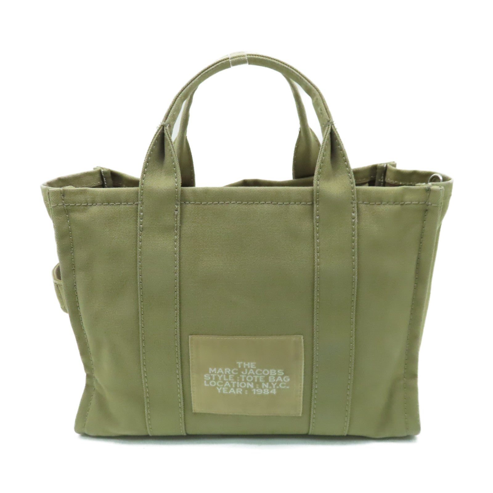 MARC JACOBS 帆布2 Way Shoulder Tote銀扣手挽肩背兩用袋卡其色 – Brand Off Hong Kong ...