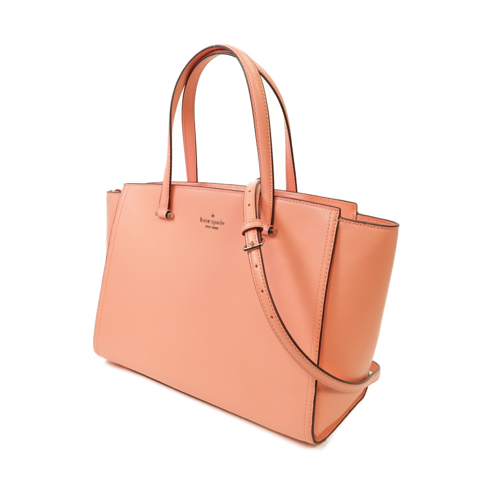 Kate Spade 牛皮皮革Shoulder Bag銀扣手挽肩背兩用袋粉紅色 – Brand Off Hong Kong Online Store