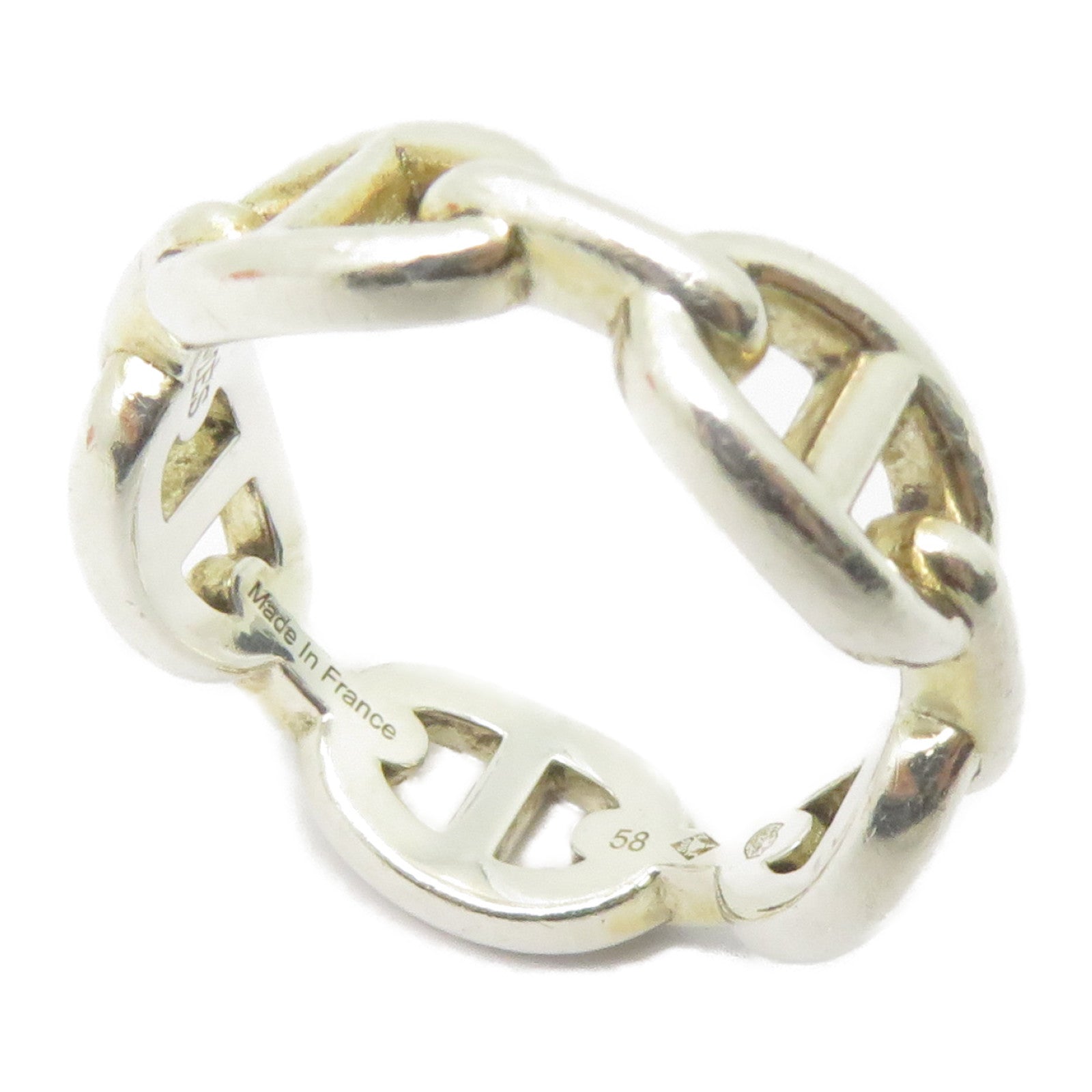 HERMES 925純銀Chaine d'ancre Enchainee Ring戒指#58/US#7.75 – Brand Off Hong Kong Online Store