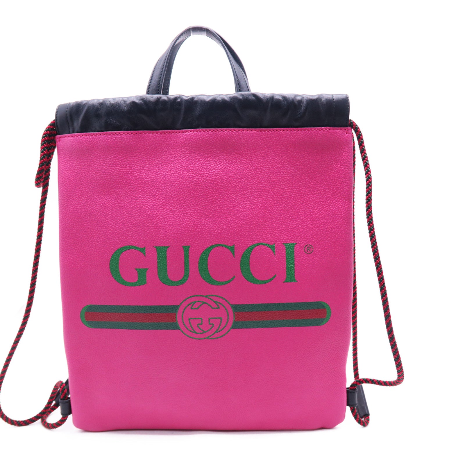 GUCCI 牛皮皮革Drawstring Backpack背包粉紅色 – Brand Off Hong Kong Online Store