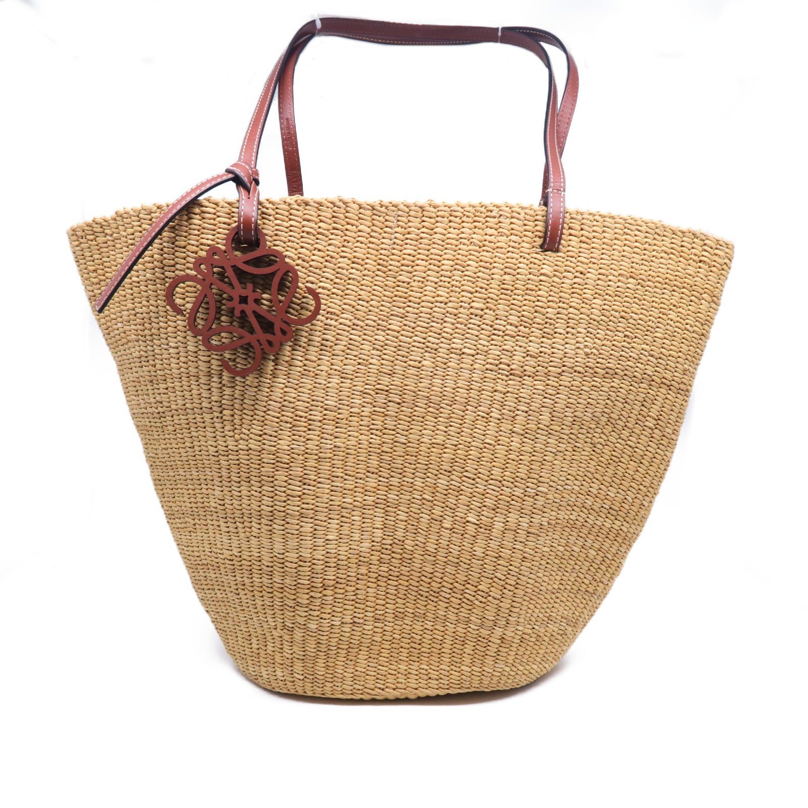 LOEWE Grass/牛皮皮革Shell Basket Bag手挽袋啡色 – Brand Off Hong Kong Online Store
