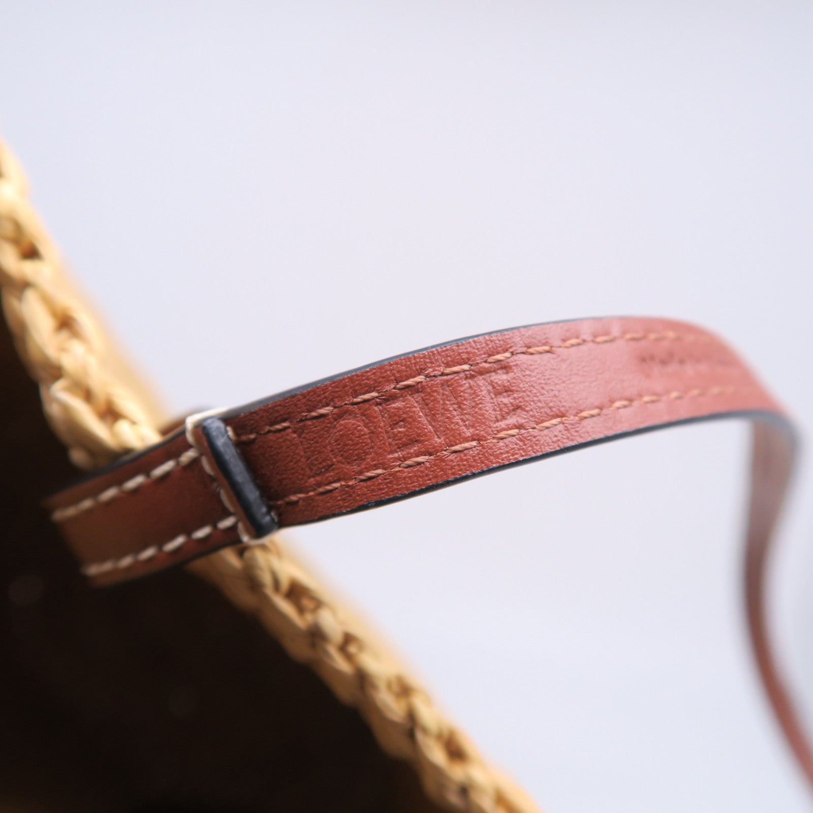 LOEWE Grass/牛皮皮革Shell Basket Bag手挽袋啡色 – Brand Off Hong Kong Online Store