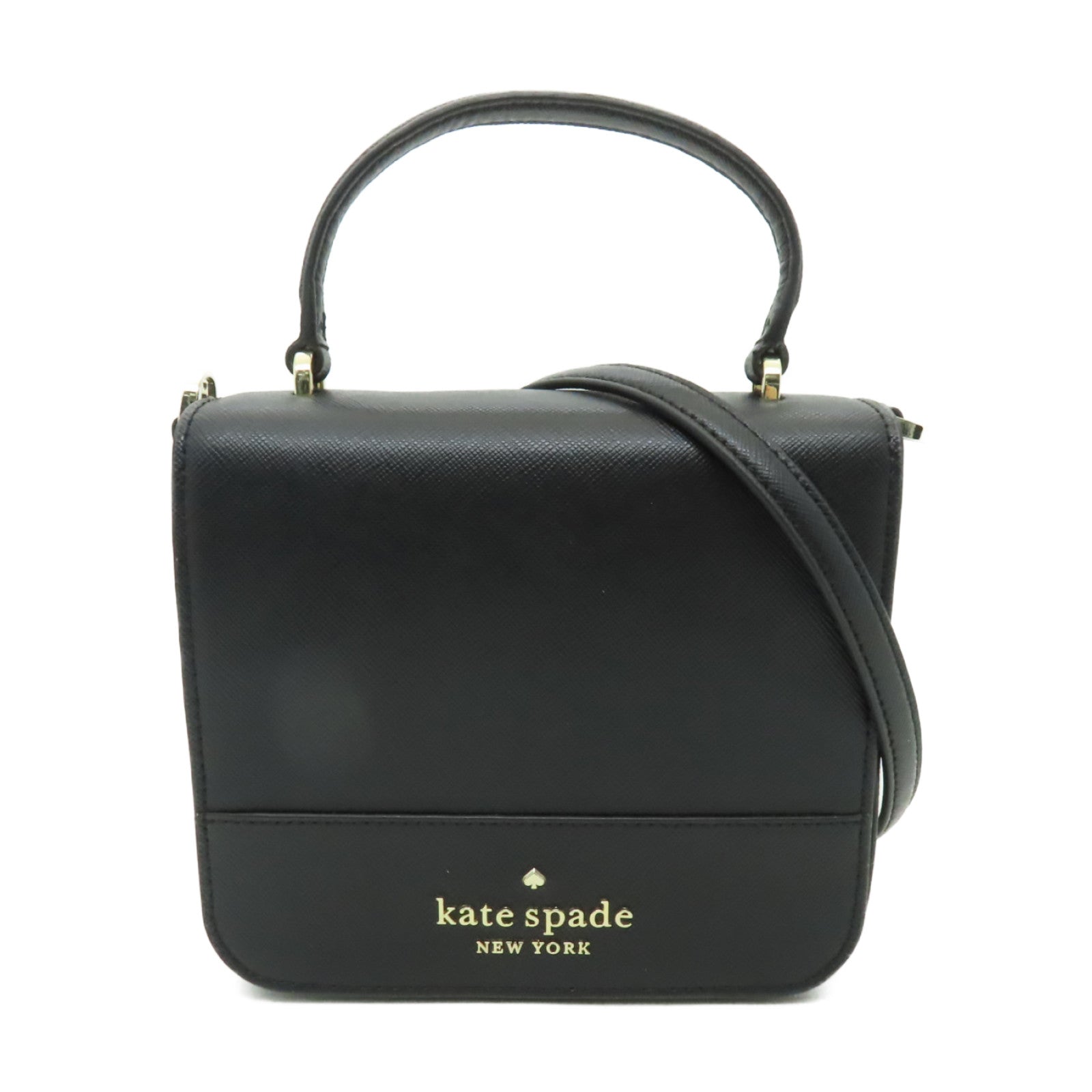 Kate Spade 牛皮皮革2way Shoulder Bag金扣手挽肩背兩用袋黒色 – Brand Off Hong Kong ...