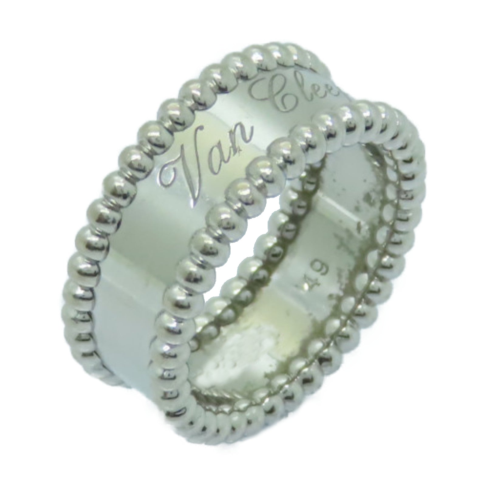 Van Cleef & Arpels 18K白金Perlee Signature Ring戒指VCA#49 US#5 – Brand Off ...