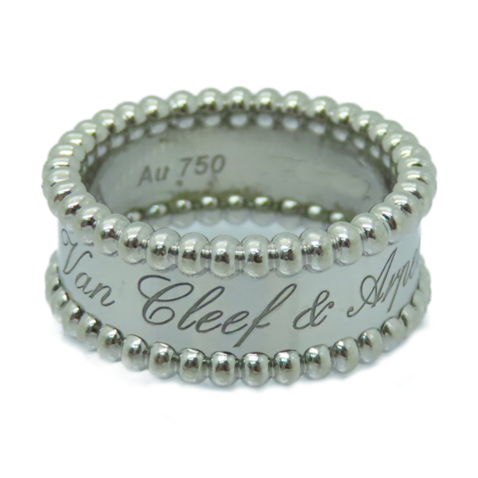 Van Cleef & Arpels 18K白金Perlee Signature Ring戒指VCA#49 US#5 – Brand Off ...