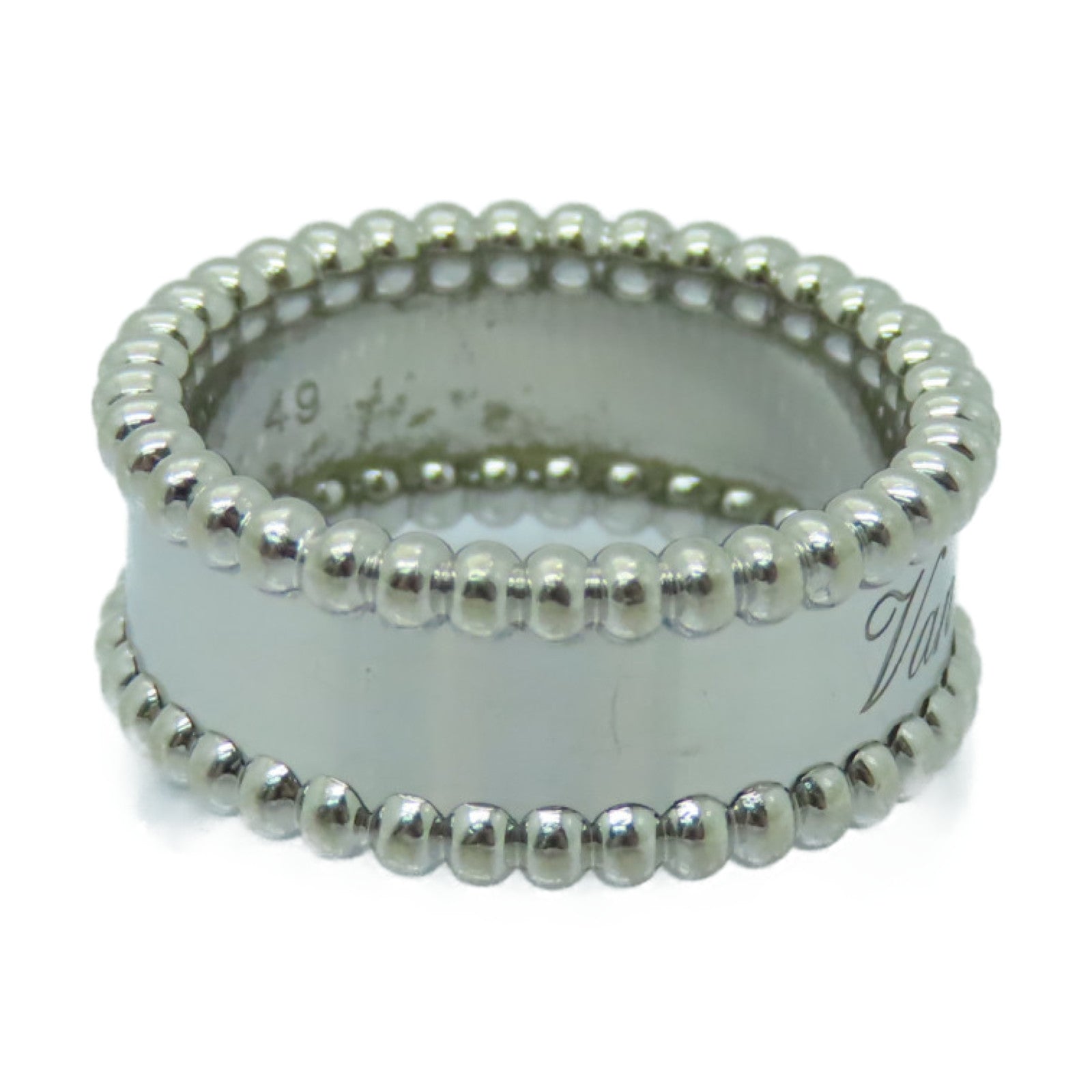 Van Cleef & Arpels 18K白金Perlee Signature Ring戒指VCA#49 US#5 – Brand Off ...