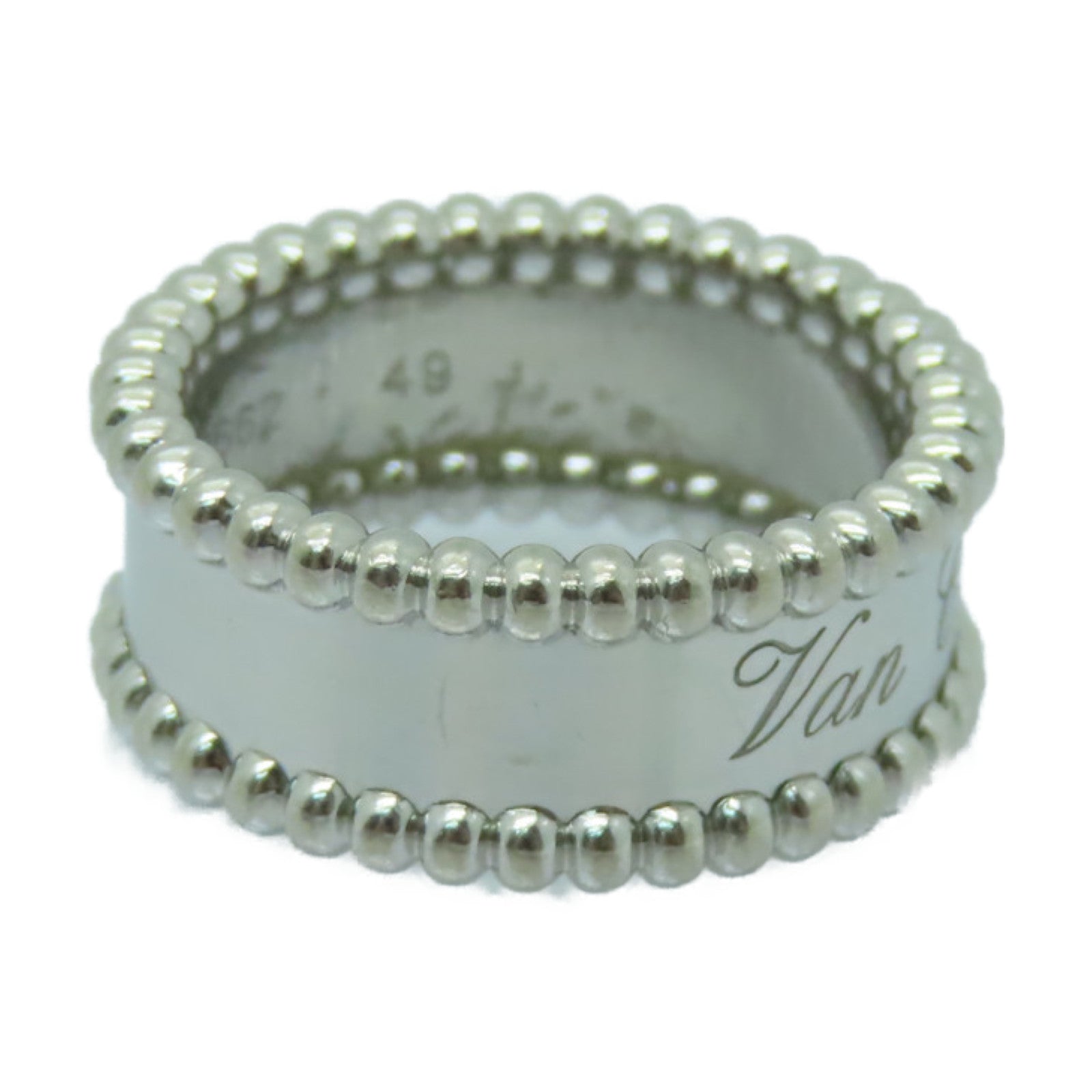 Van Cleef & Arpels 18K白金Perlee Signature Ring戒指VCA#49 US#5 – Brand Off ...