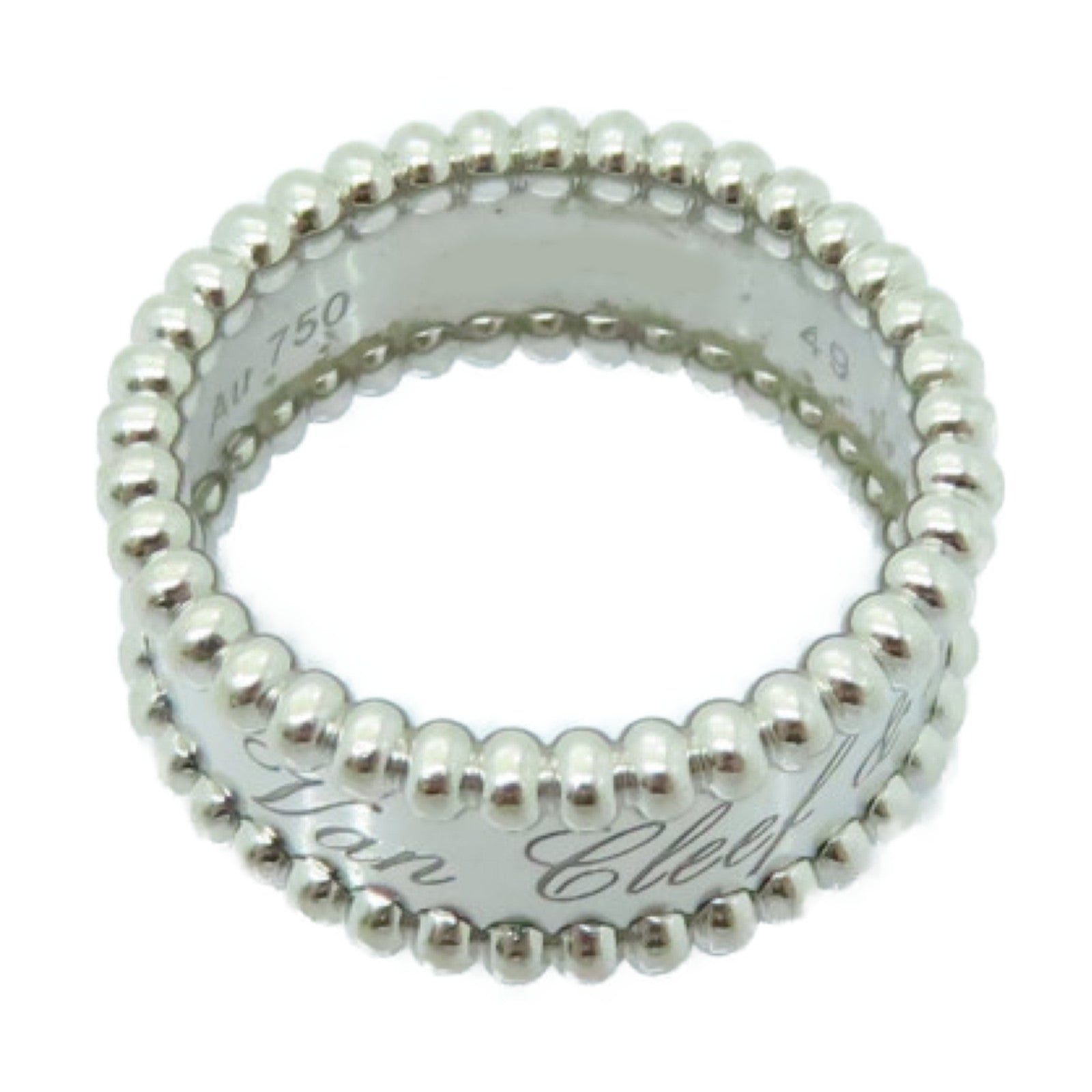 Van Cleef & Arpels 18K白金Perlee Signature Ring戒指VCA#49 US#5 – Brand Off ...