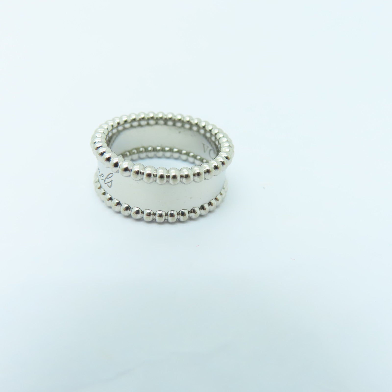 Van Cleef & Arpels 18K白金Perlee Signature Ring戒指VCA#49 US#5 – Brand Off ...