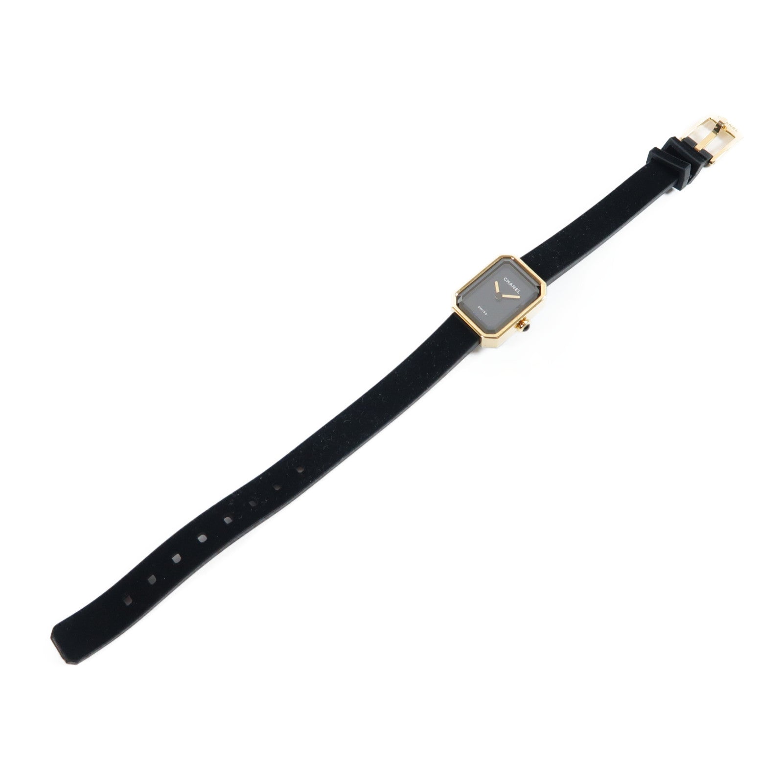 CHANEL 18K黃金Premiere Ribbon Watch橡皮手錶石英機芯黑色 – Brand Off Hong Kong ...