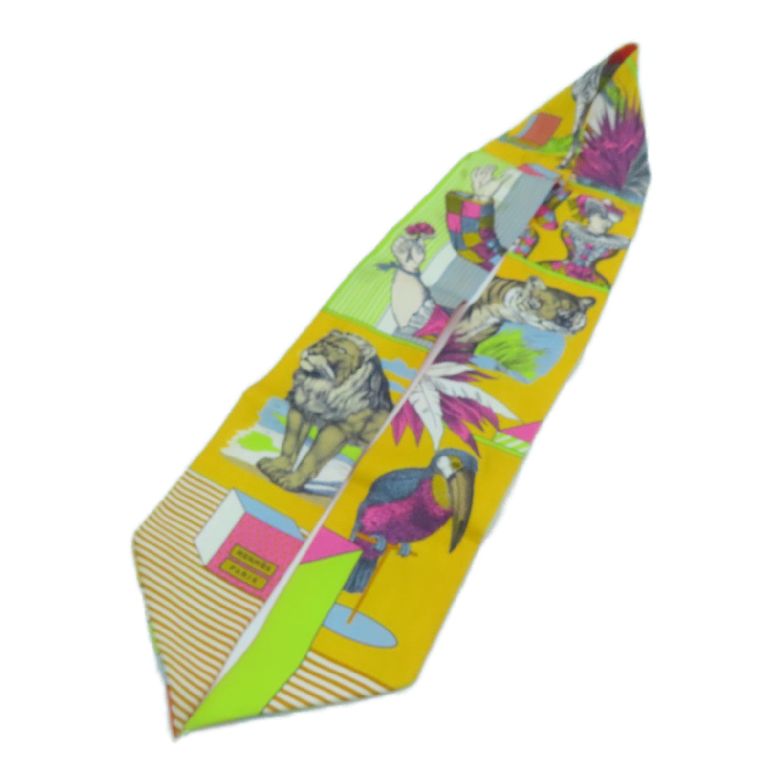 HERMES Silk Twilly Scarf Yellow/Multicolor – Brand Off Hong Kong Online ...