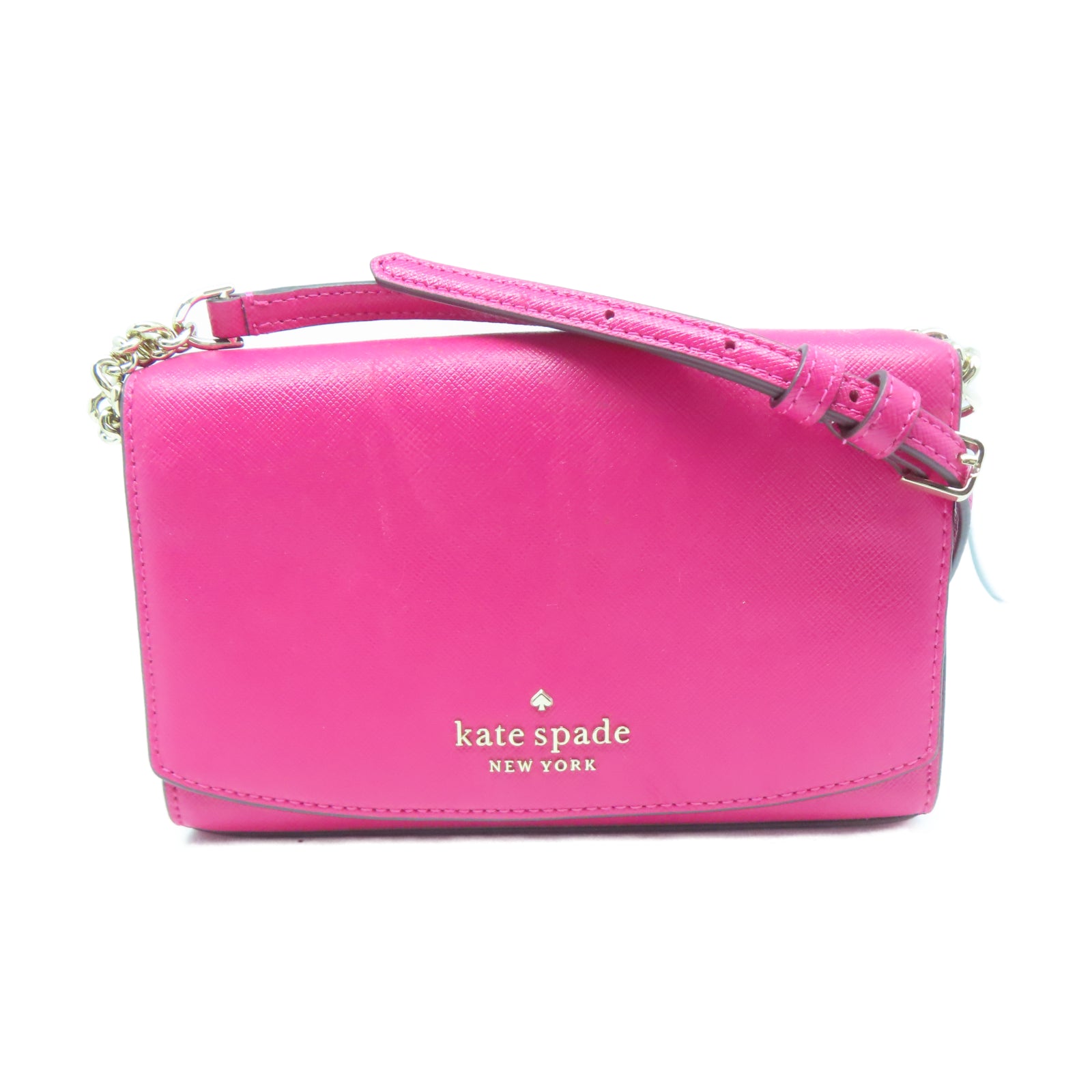 Kate Spade 牛皮皮革Shoulder Bag金扣鏈帶肩背袋粉紅色 – Brand Off Hong Kong Online Store