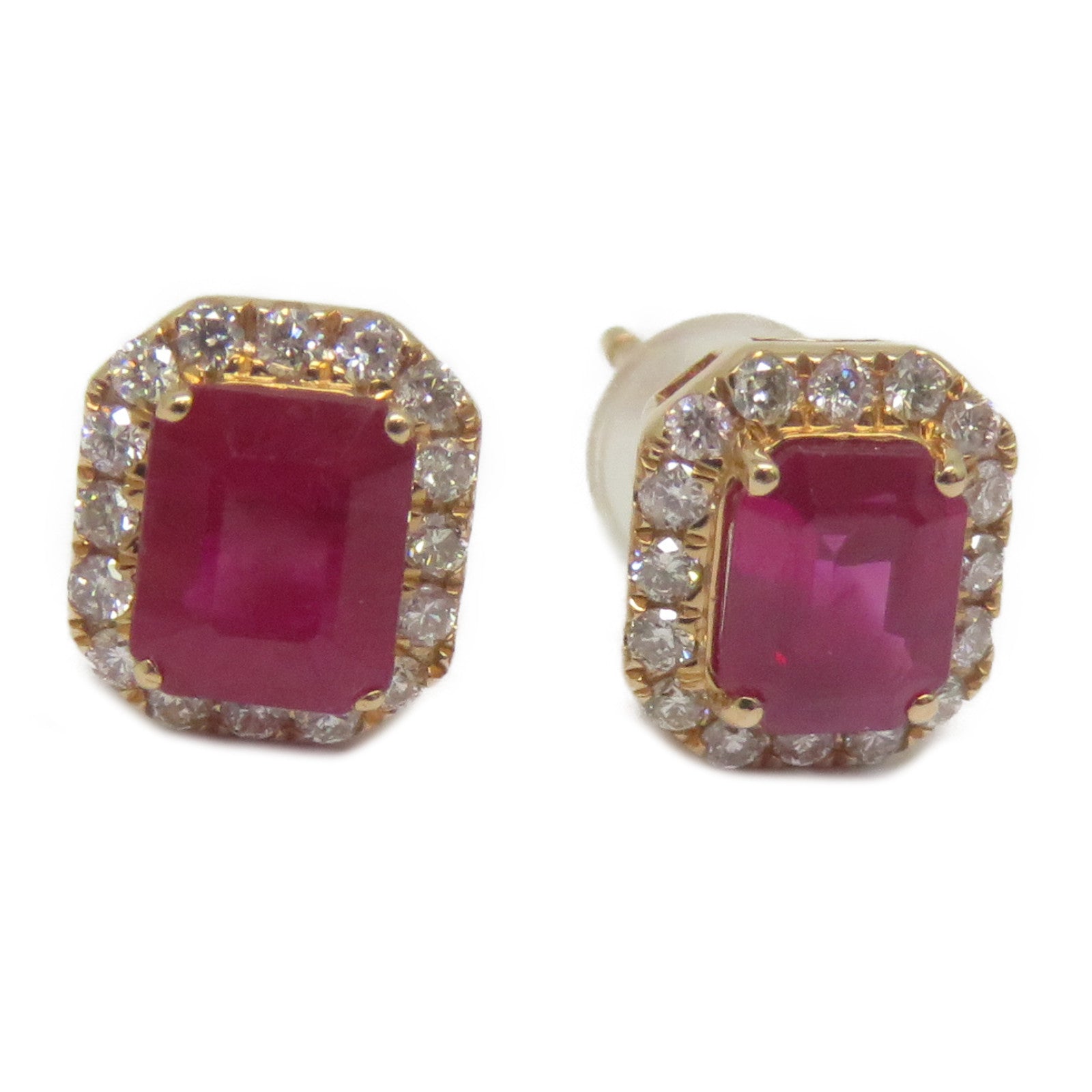 JEWELRY 18K玫瑰金Ruby Diamond Earrings 1.20ct紅寶石/0.28ct鑽石耳環 – Brand Off Hong Kong Online Store