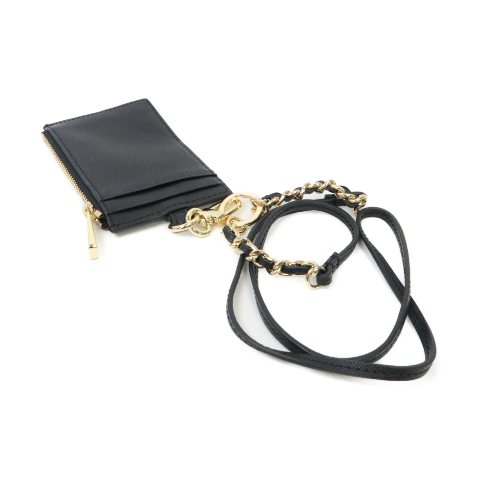 Tory Burch 牛皮皮革Card Holder金扣卡片套黑色 – Brand Off Hong Kong Online Store