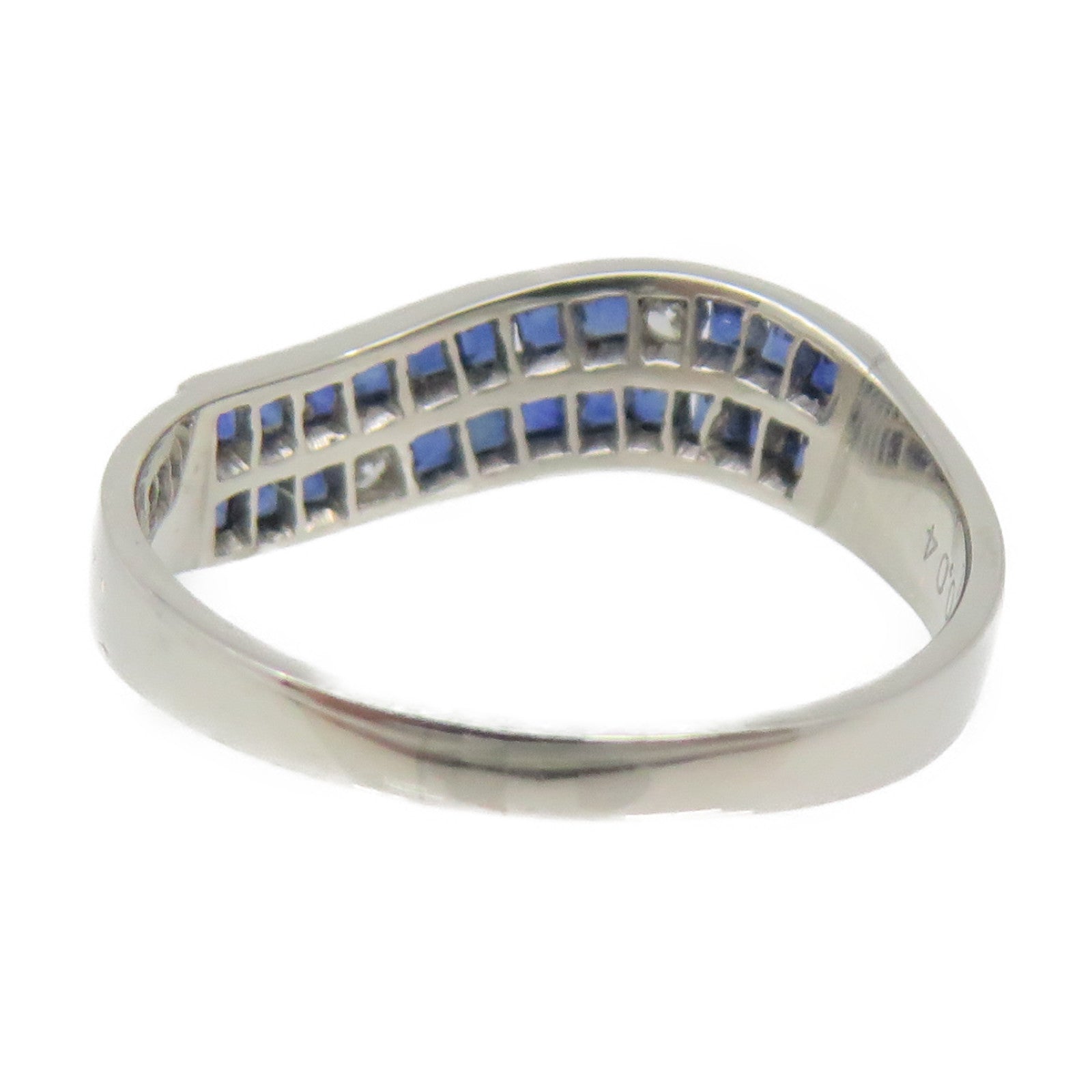 JEWELRY PT900鉑金/0.58ct藍寶石/0.04ct鑽石Sapphire Ring戒指US#6.75 – Brand Off Hong Kong Online Store