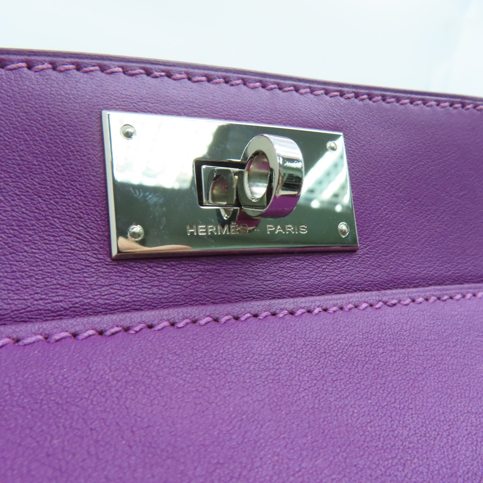 HERMES Swift皮革Toolbox 20銀扣手挽肩背兩用袋海葵紫色 – Brand Off Hong Kong Online Store