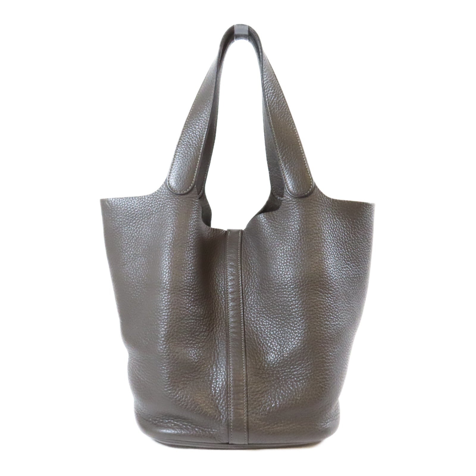 HERMES Togo皮革Picotin GM銀扣手挽袋Graphite石墨灰 – Brand Off Hong Kong Online Store