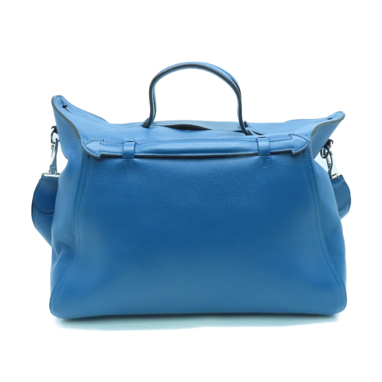 HERMES Evercolor皮革Oxer银扣肩背袋Blue Colvert蓝色– Brand HERMES Evercolor皮革Oxer银扣肩背袋Blue Colvert蓝色– Brand