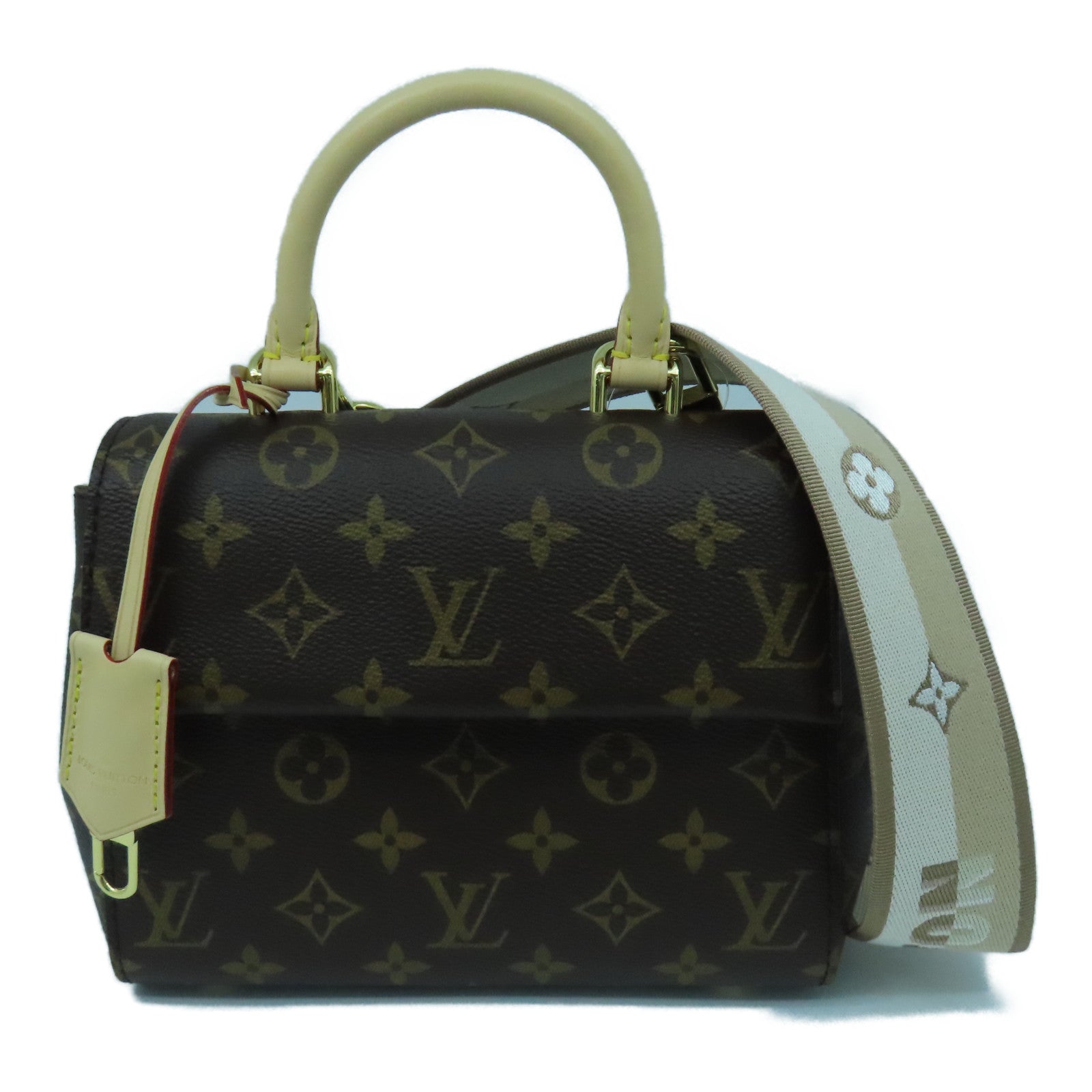 LOUIS VUITTON Monogram Cluny Mini 2 way Shoulder金扣手挽肩背兩用袋啡色 – Brand Off ...