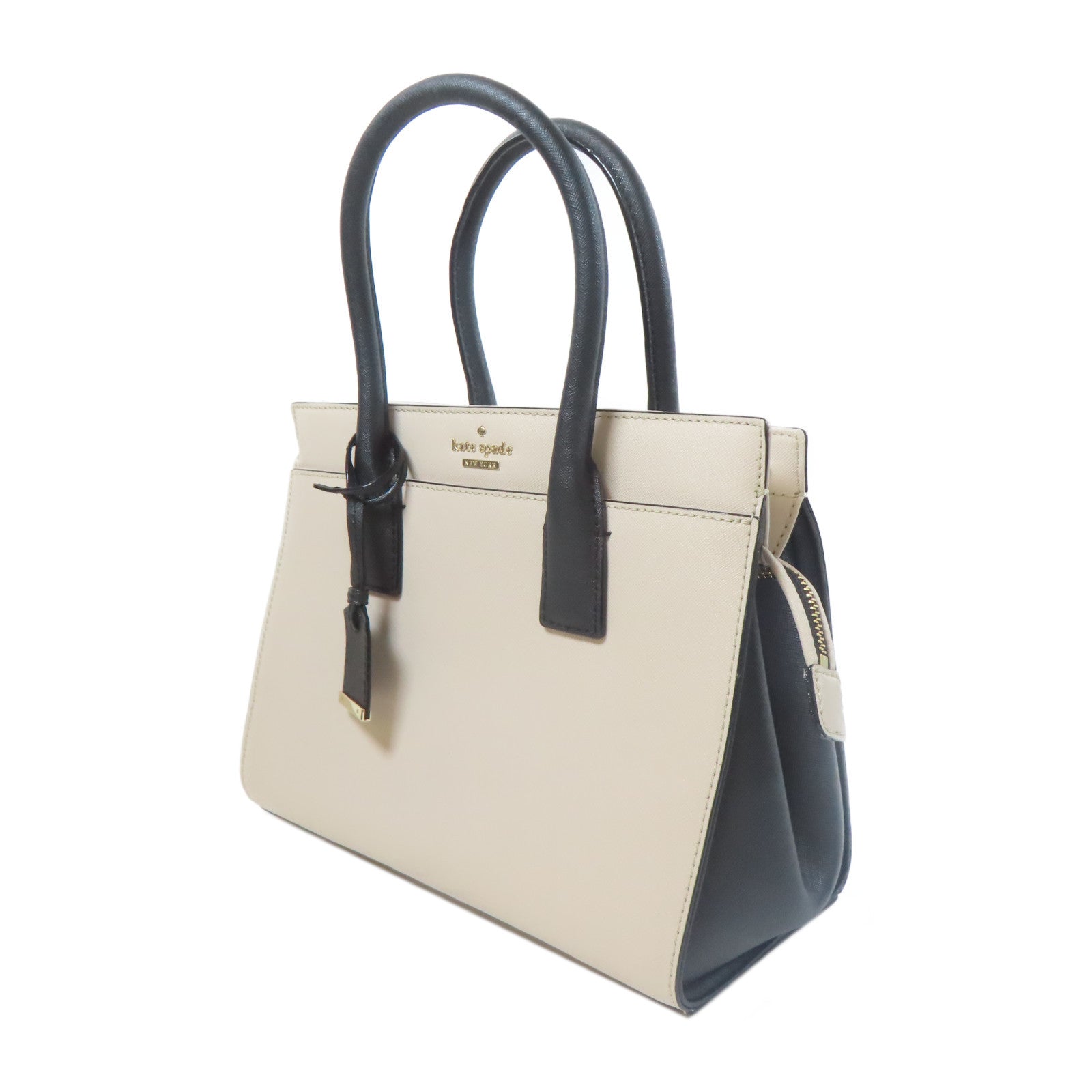Kate Spade 牛皮皮革Shoulder Bag金扣手挽肩背兩用袋黑色/白色 – Brand Off Hong Kong Online ...