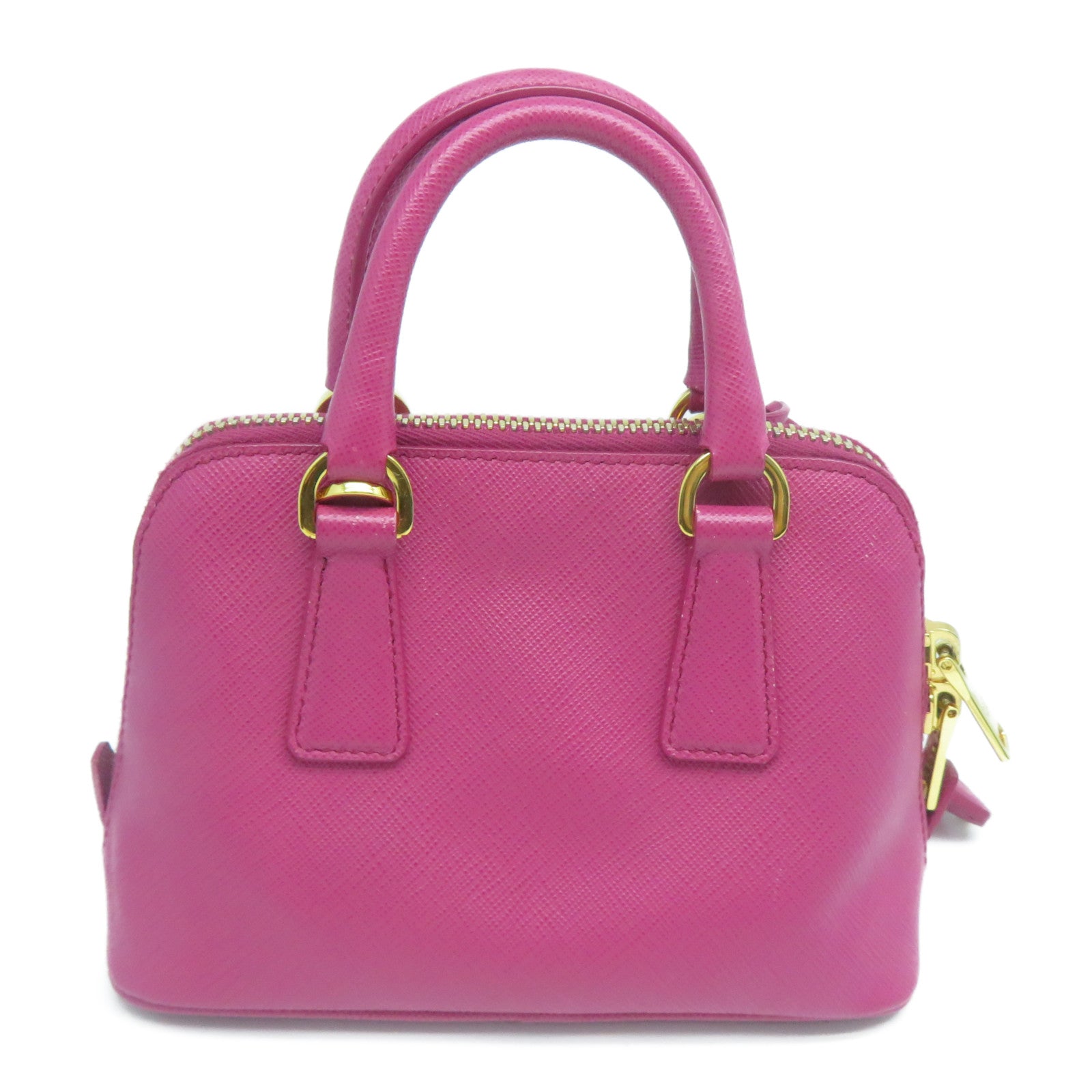 PRADA 牛皮皮革2 Way Shoulder金扣手挽肩背兩用袋粉紅色 – Brand Off Hong Kong Online Store