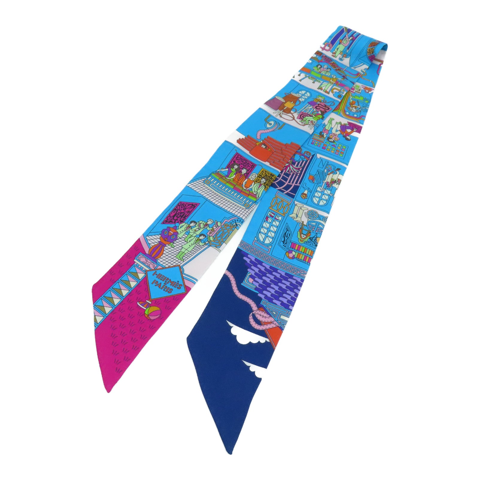 HERMES Silk Twilly Scarf Blue – Brand Off Hong Kong Online Store