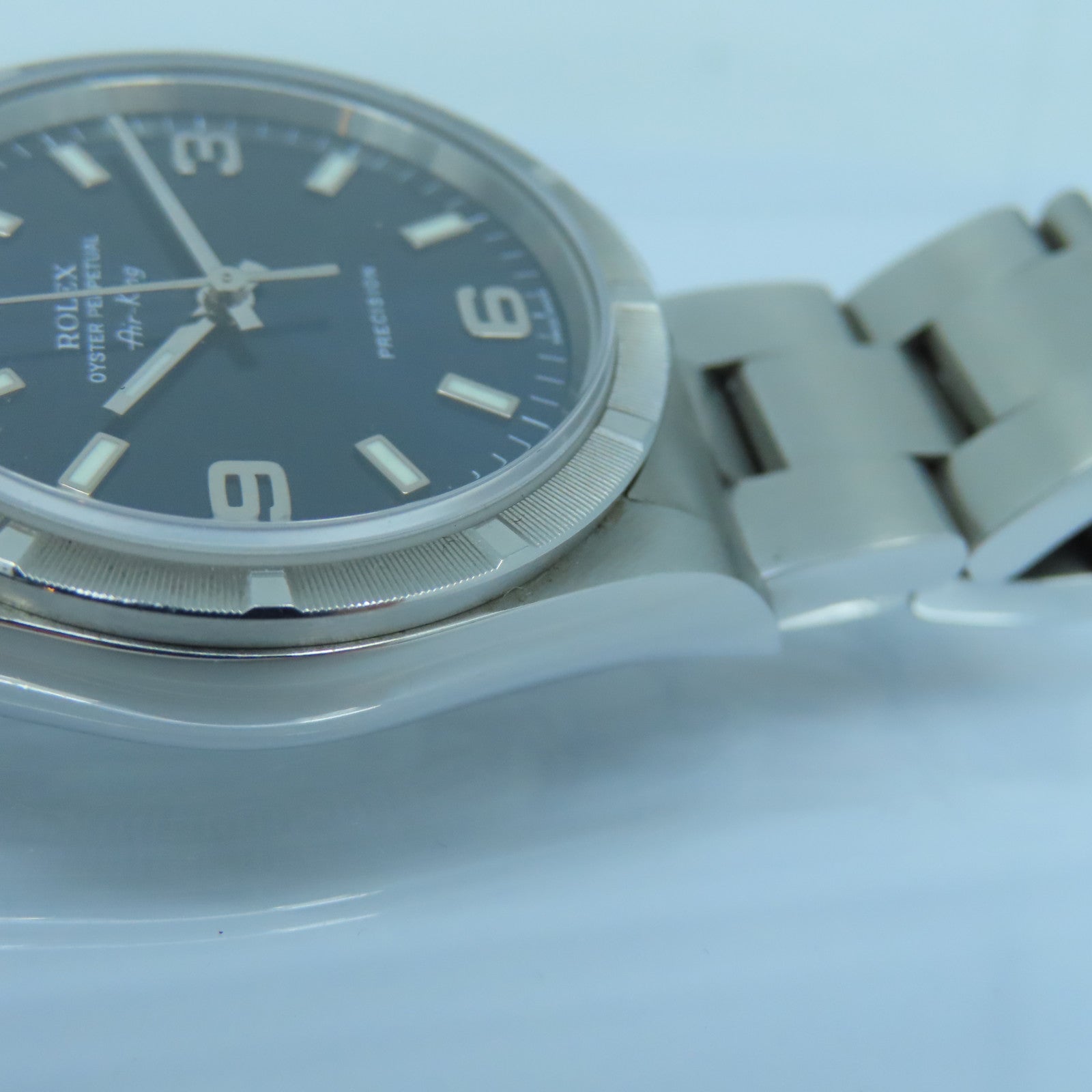 ROLEX Air King不鏽鋼手錶自動機芯藍色 – Brand Off Hong Kong Online Store