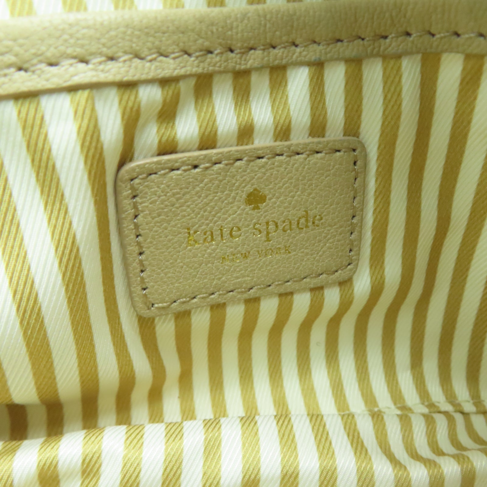 Kate Spade 羊皮皮革Shoulder Bag金扣鏈帶肩背袋米色 – Brand Off Hong Kong Online Store