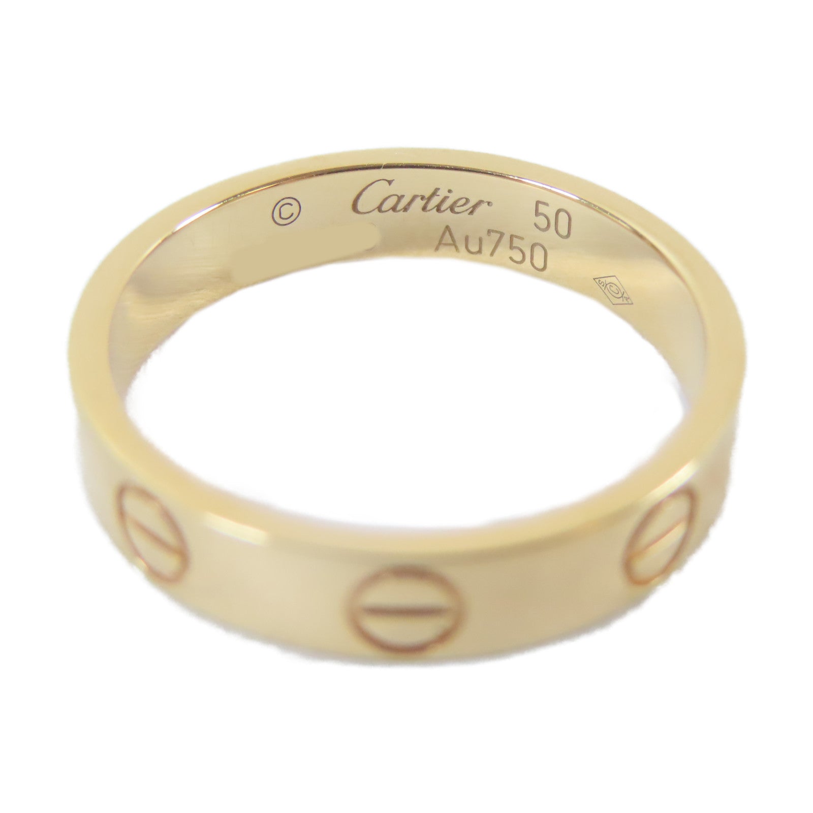CARTIER 18K玫瑰金Mini Love Ring戒指Cartier#50/US#5 – Brand Off Hong Kong Online Store